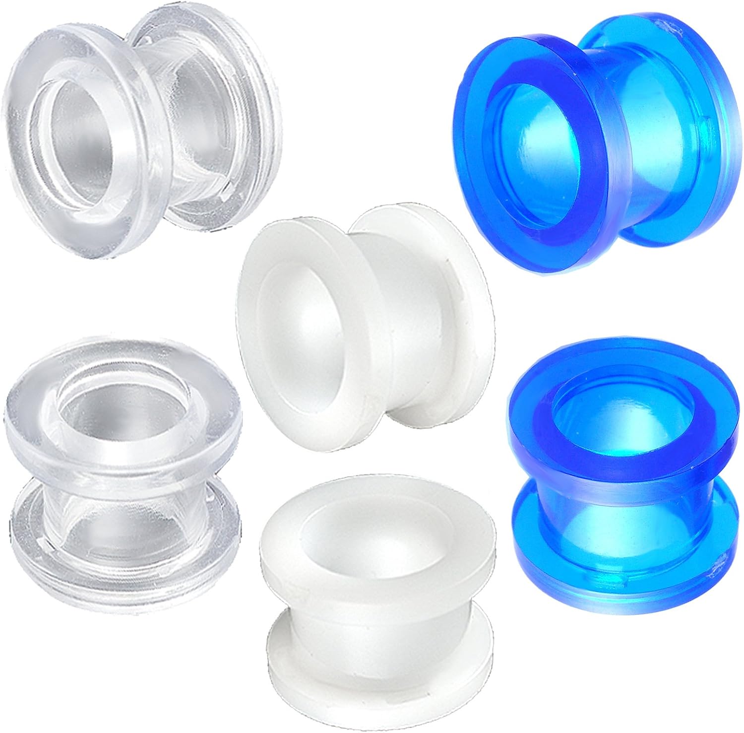 Amazon.com: 6PCS 00g 00 Gauge 10mm Screw Flesh Tunnels Ear Plugs Gauge ...