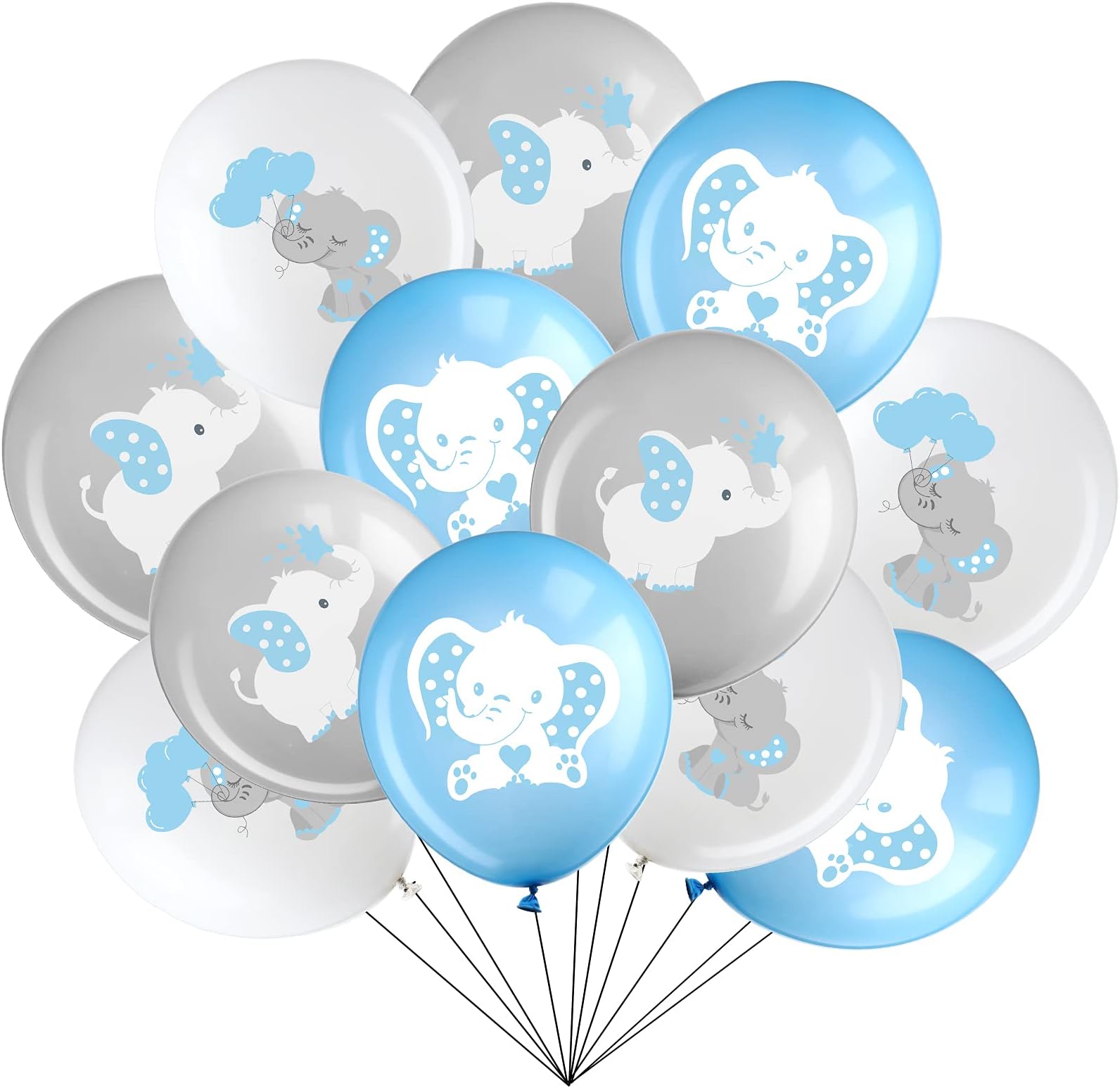 Amazon.com: 8PCS Blue Elephant Balloons Aluminum Foil Elephant Head ...