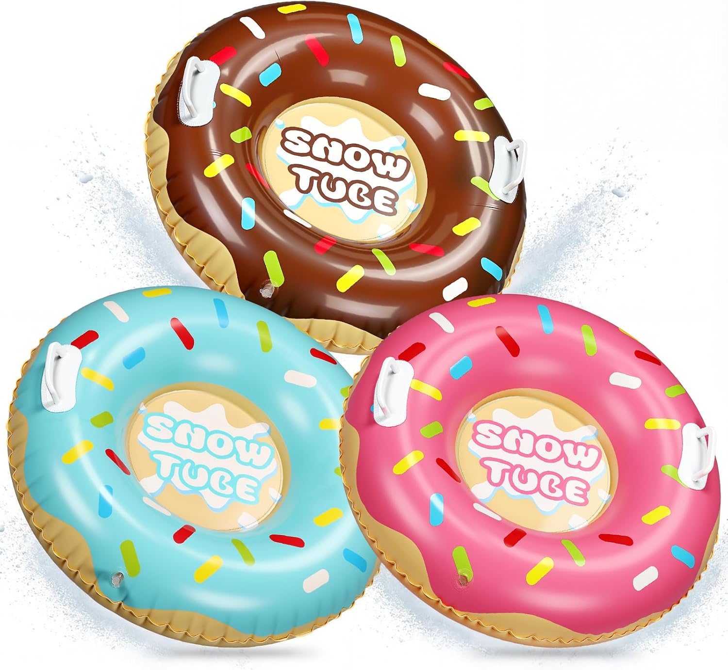Amazon.com : Gemscream 3 Pack Snow Tubes 36 Inch Donut Snow Sled for ...