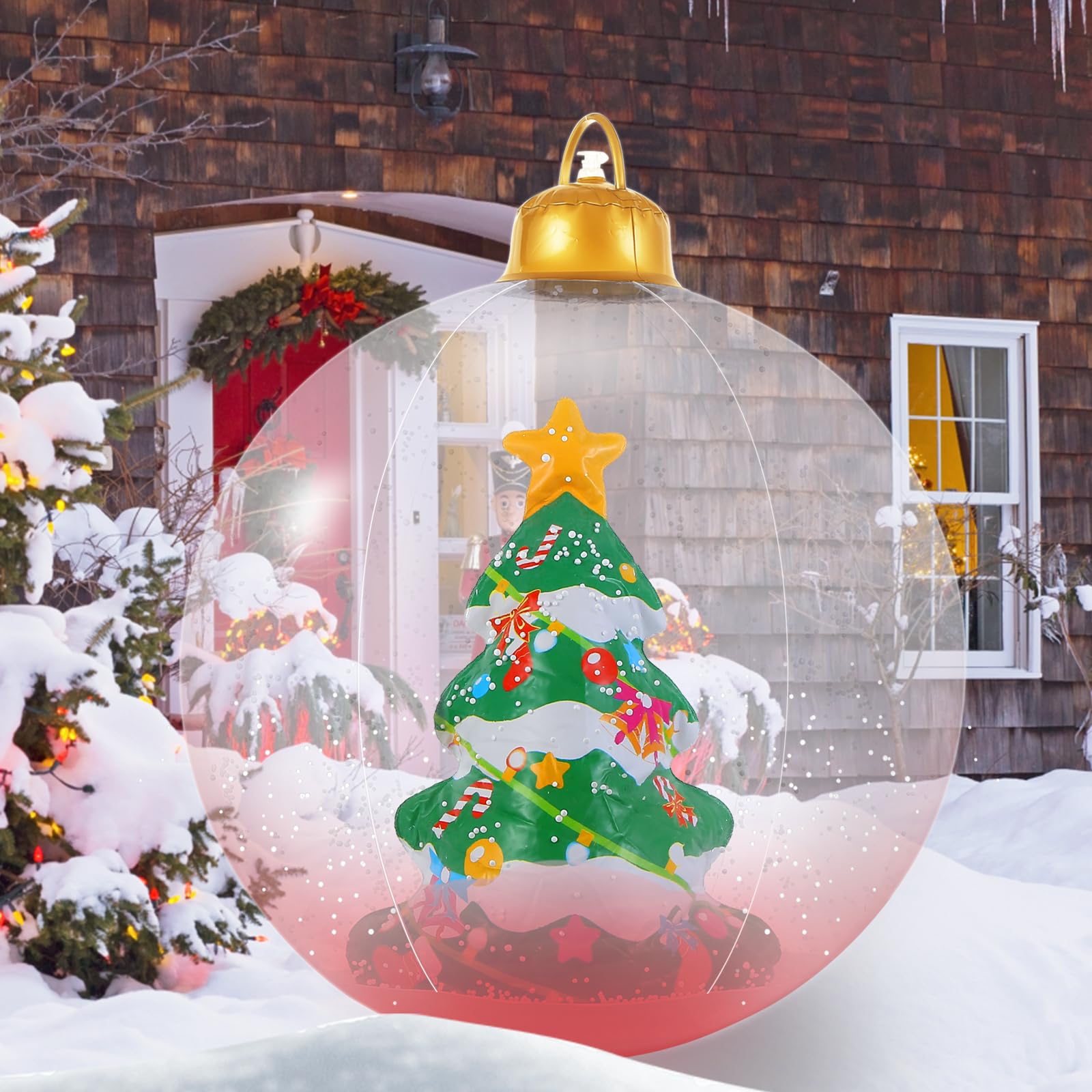 Amazon.com: HEMOPOW Inflatable Christmas Balls Outdoor Decoration ...