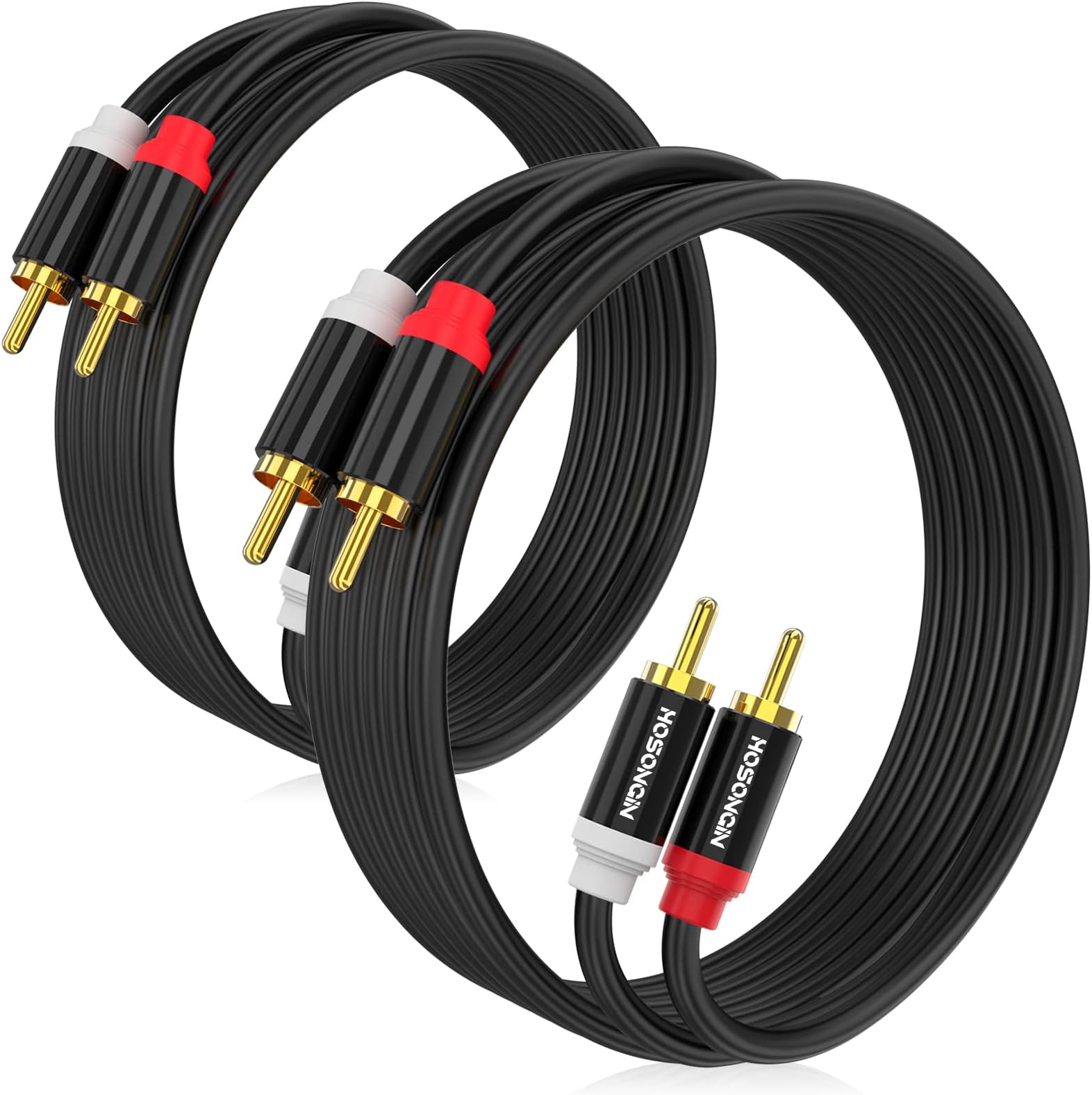 Amazon.com: Amazon Basics 2 RCA Audio Cable for Stereo Speaker or ...
