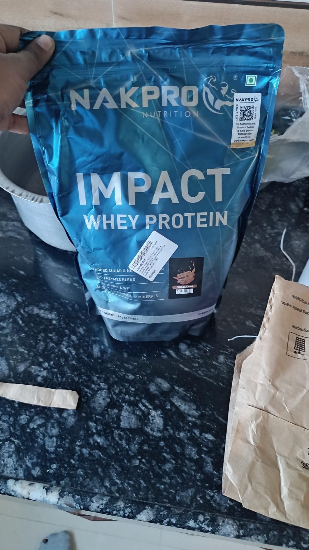 NAKPRO Impact Whey Protein 1kg | Isolate & Concentrate | 24g Protein ...