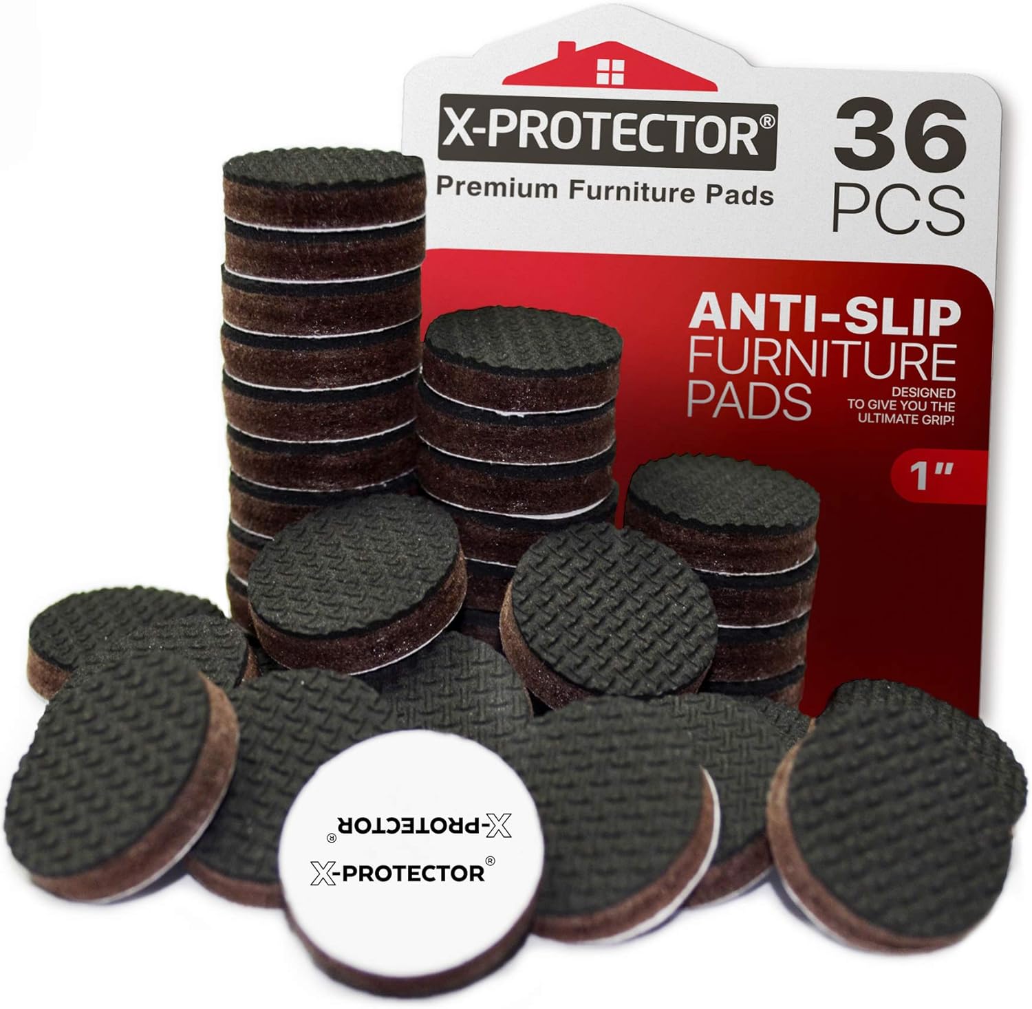 Floor Protector Pads X-PROTECTOR – Non Slip Pads - Premium 36 pcs 25mm ...