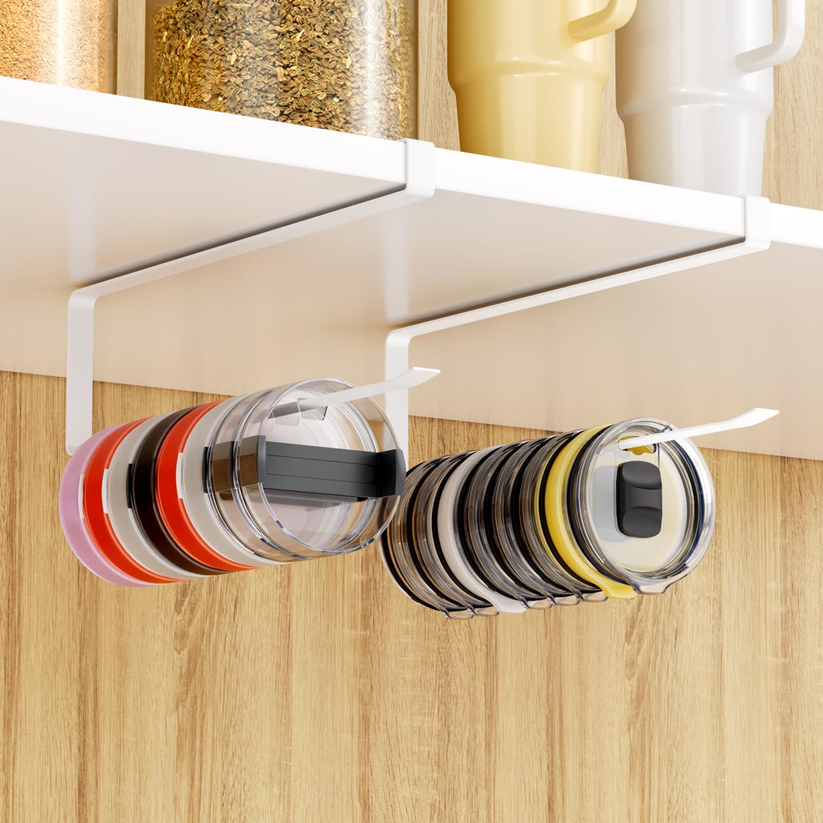 Amazon.com: LODYFONT Tumbler Lid Organizer 2 PCS,Cup Lid Holder for ...