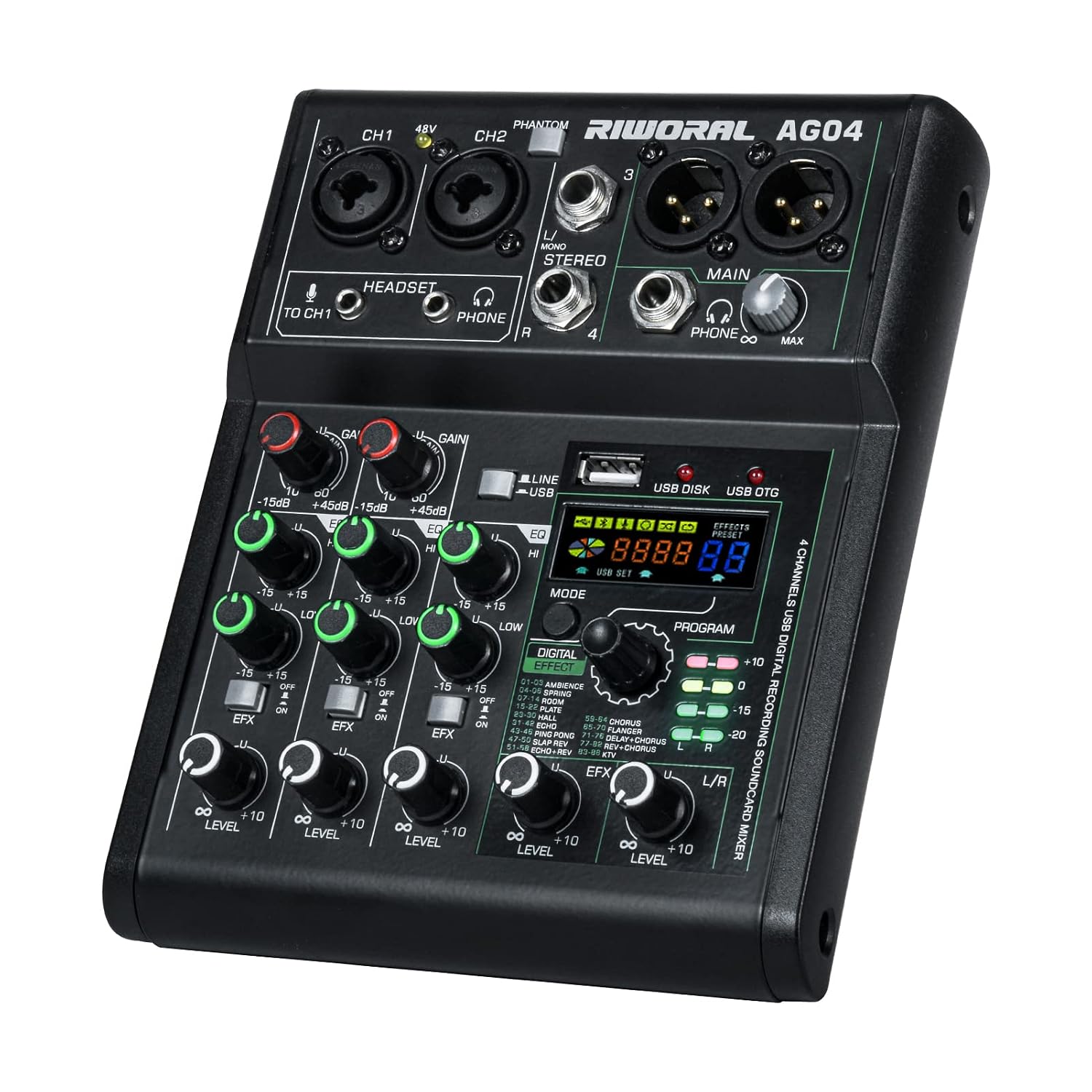 Riworal Audio Mixer Sound Board Console AG04 : Amazon.in: Musical ...