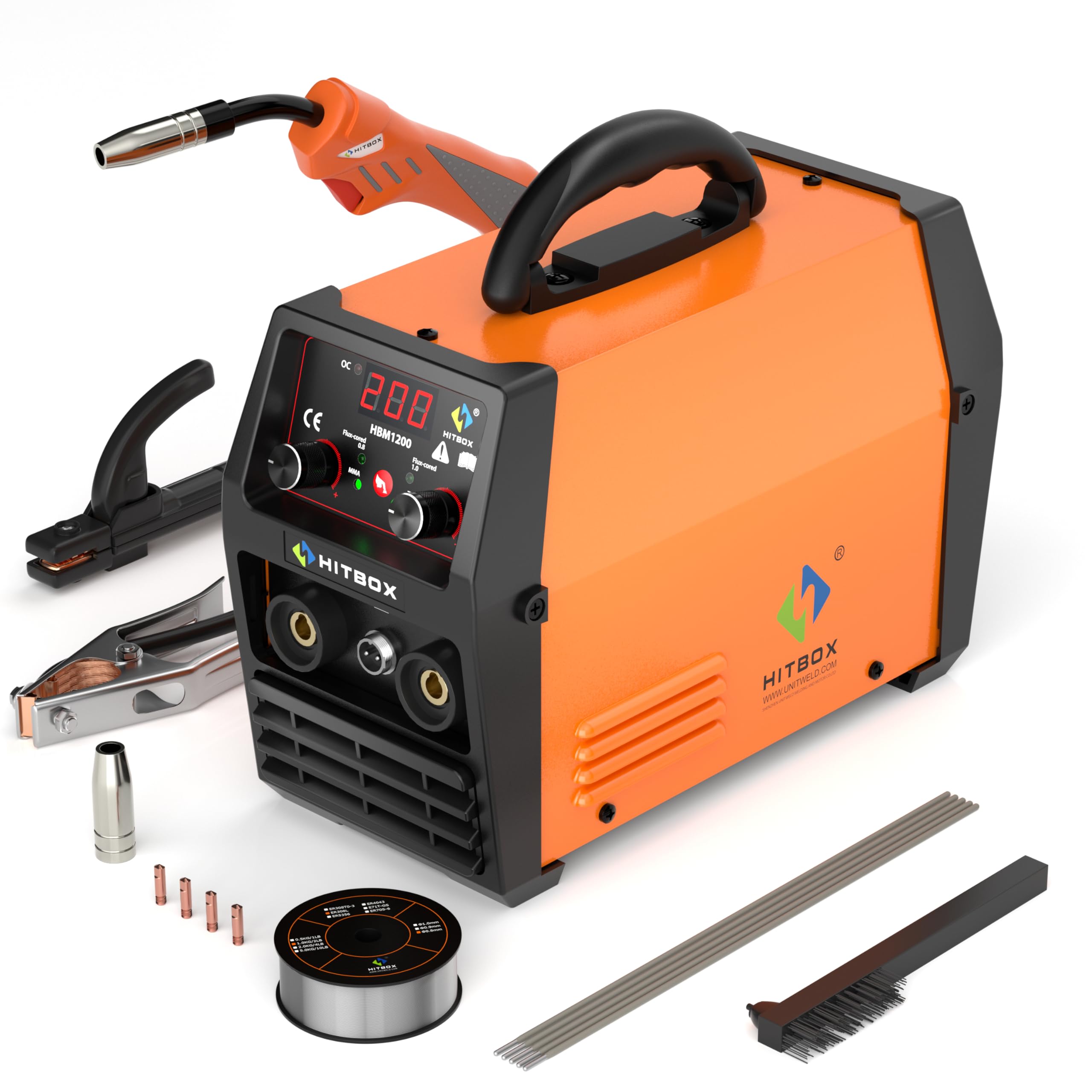 Buy HITBOX 3-in-1 Portable MIG Welder 140A, less, Flux Core & Solid ...