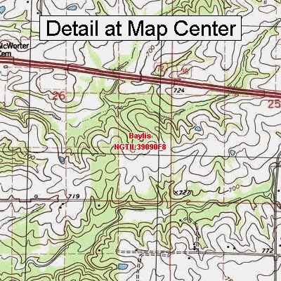 Amazon.com: USGS Topographic Quadrangle Map - Baylis, Illinois (Folded ...