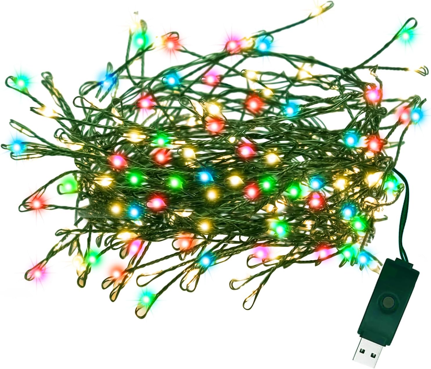 Amazon.com: KARSUM USB Powered String Lights,LED Silver Wire Micro ...