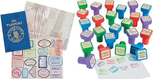 Amazon.com: Passport Sticker Books (12 Books, 24 Stampers) : Everything ...