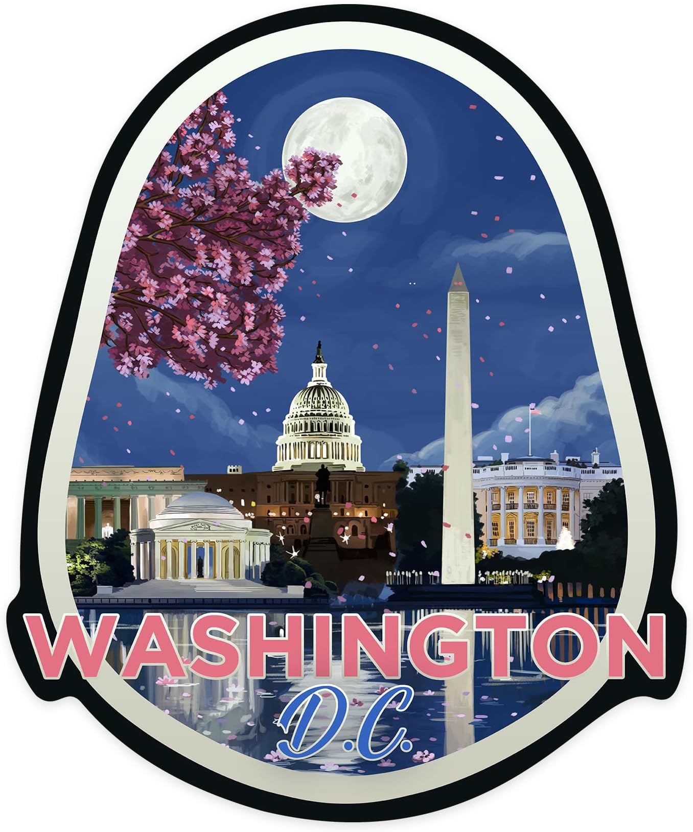 Amazon.com - Washington D.C. Vinyl Sticker Decal Travel 5"
