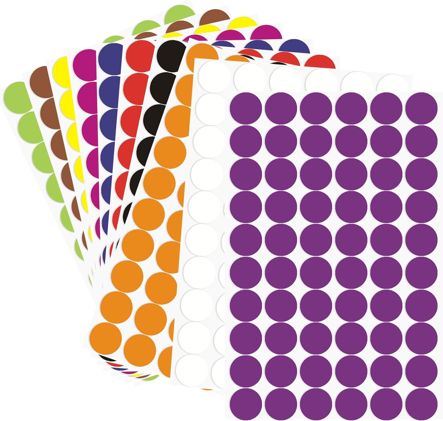 Amazon.com : 3/4 Inch Dot Stickers - 600 Pack | Assorted Colors for ...