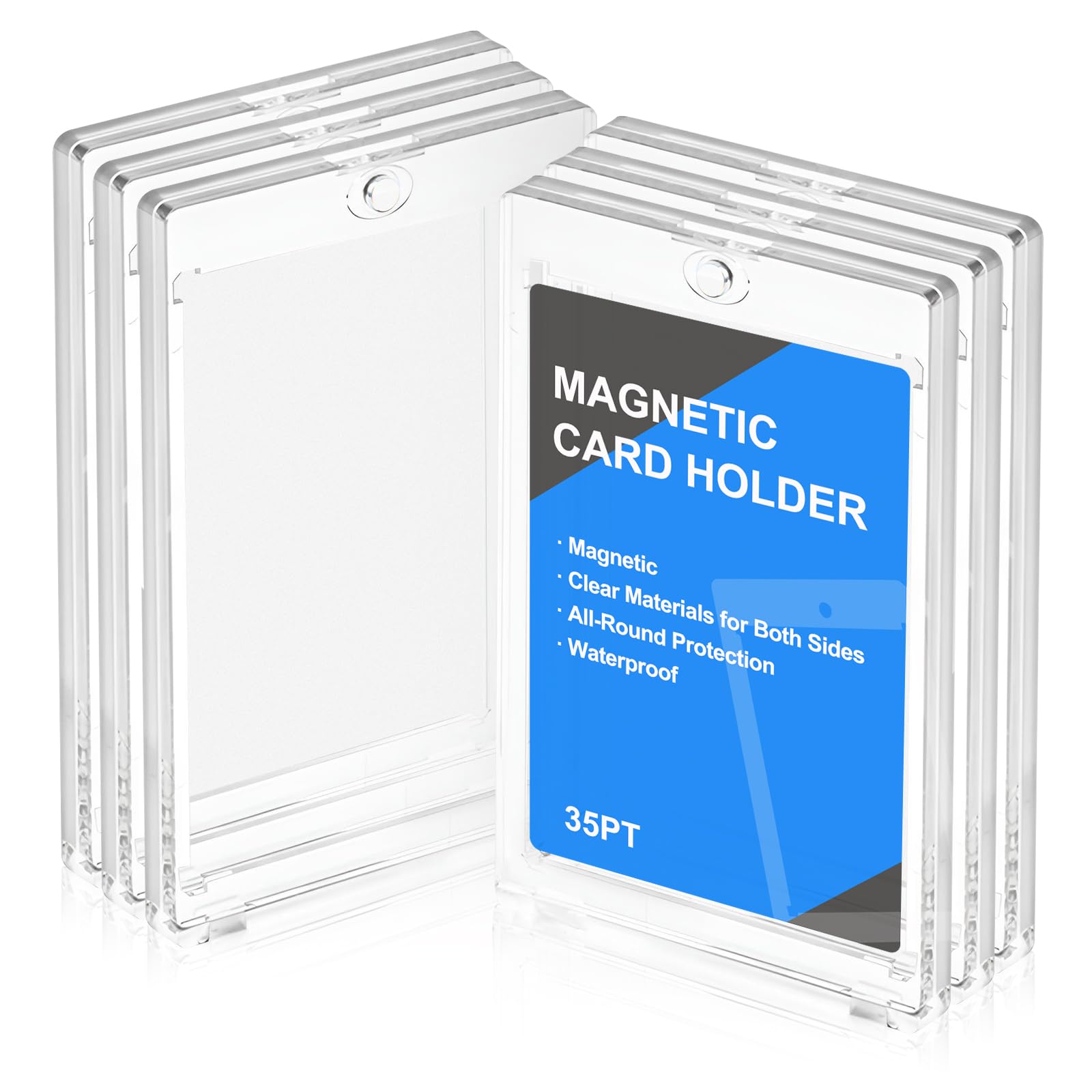 ZCOINS 6 Pack Magnetic Card Holders, 35pt One Touch Collectible Trading ...