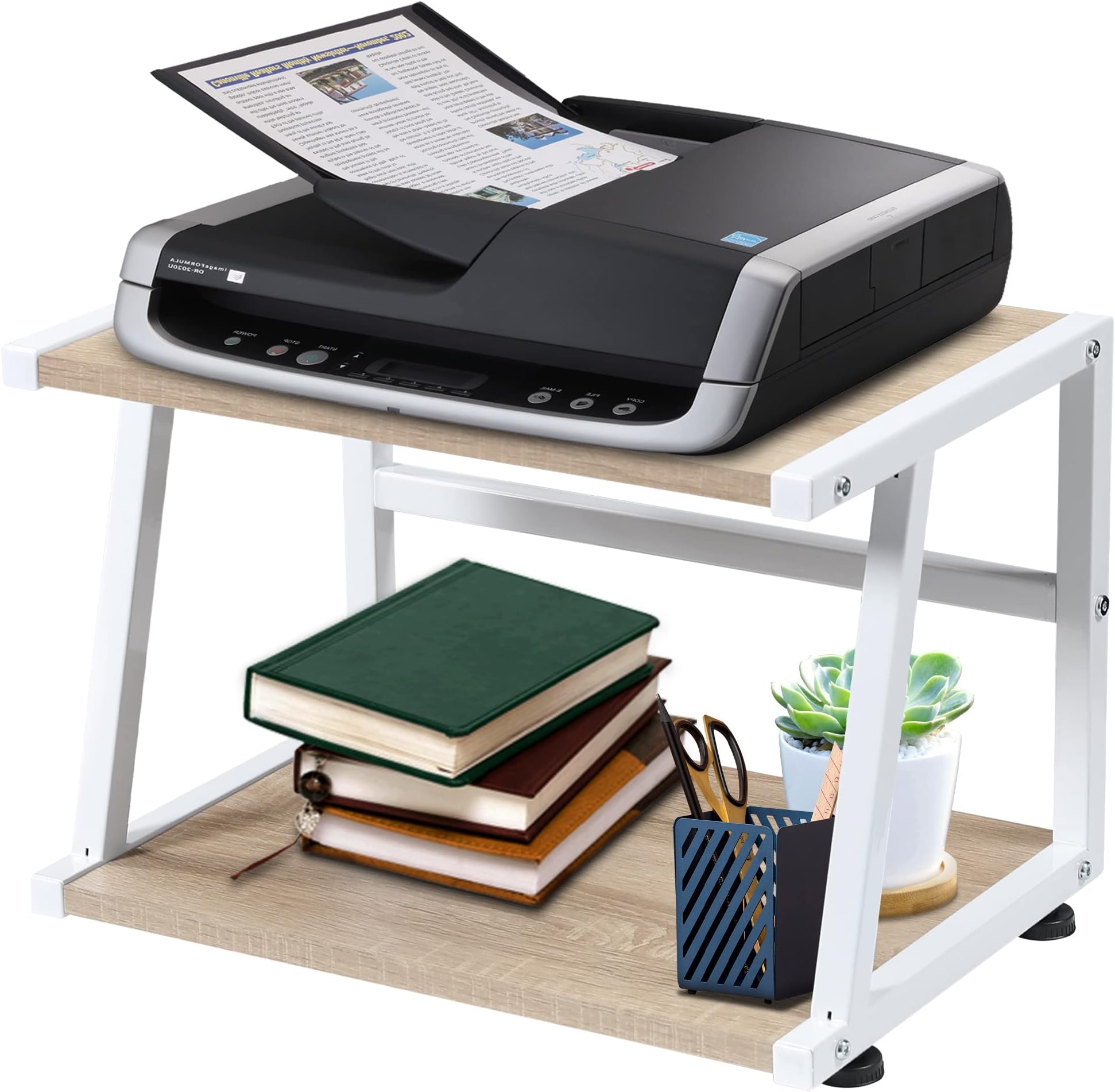 Amazon.com: ZBRANDS Printer Stand, Printer Cart, Under Desk Printer ...