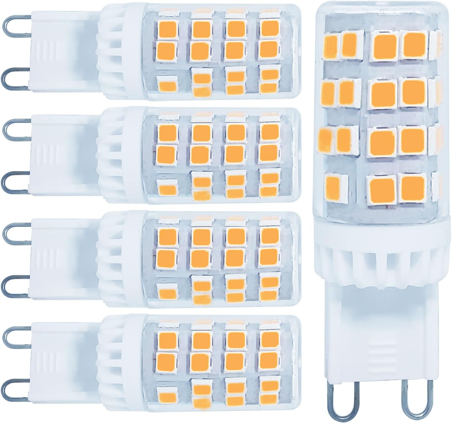 Tupolife G9 LED Bulb Dimmable 4.5W Chandelier Light Bulbs (50W Halogen ...