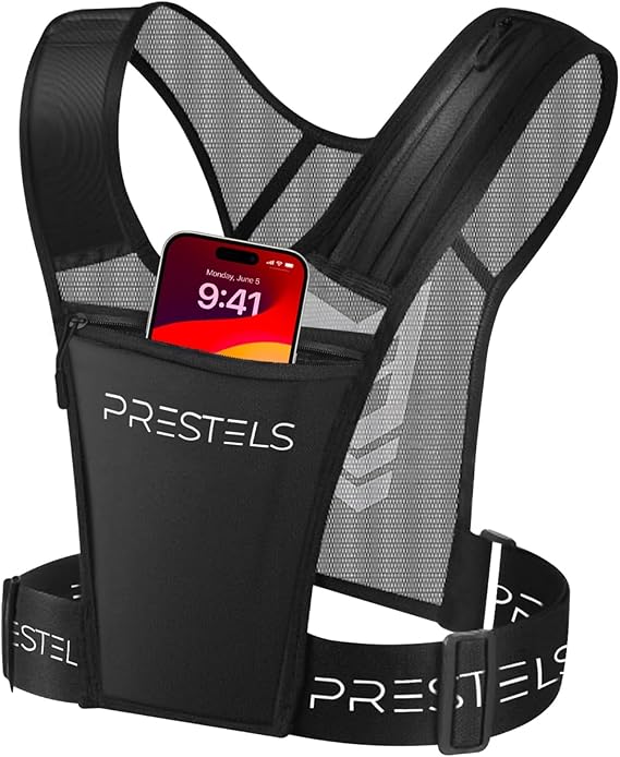 Amazon.com : PRESTELS Running Vest Phone Holder - Reflective Running ...