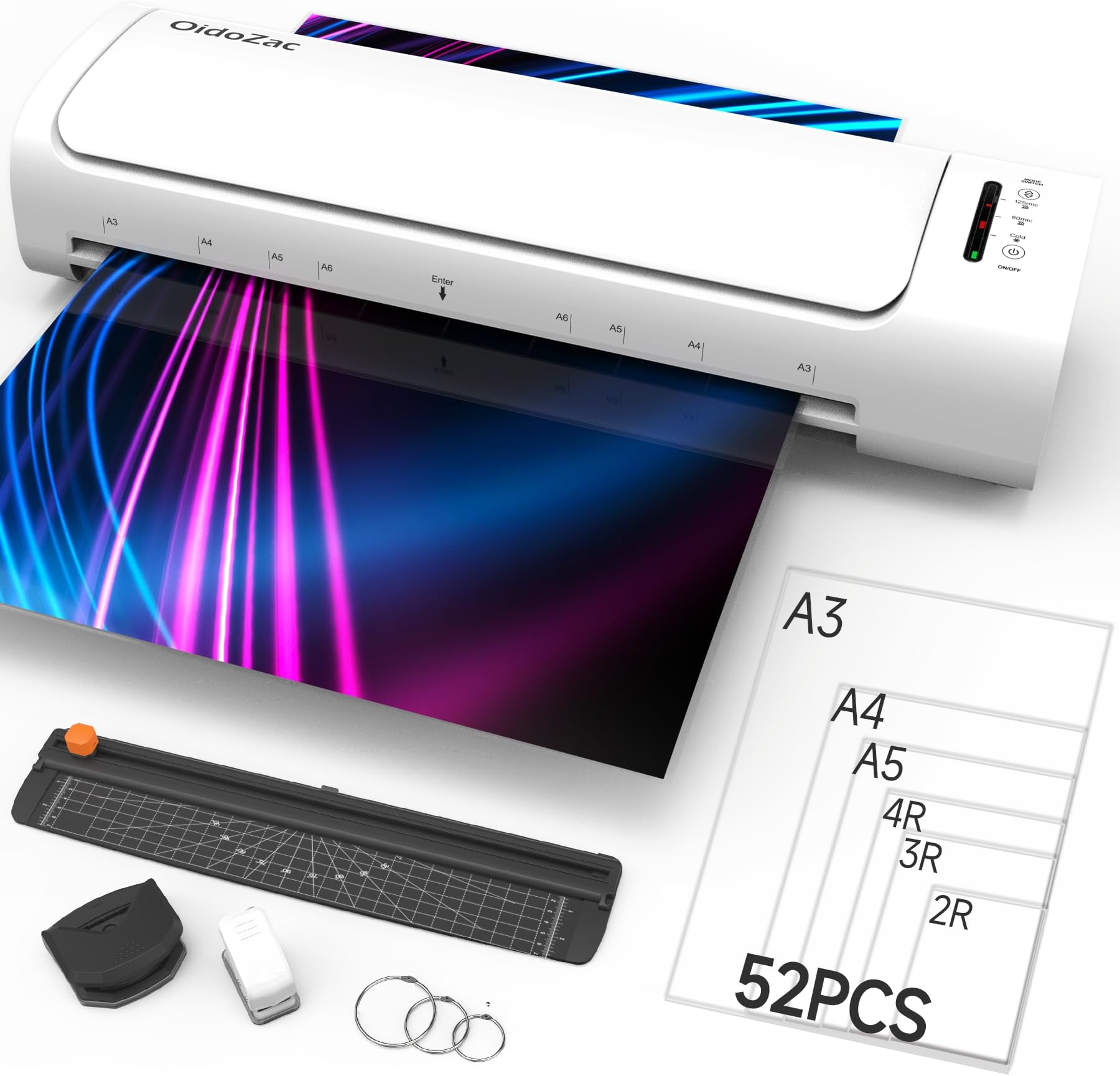 Amazon.com : Laminator Machine 13 Inch Wide Thermal Lamination 9 in 1 Cold Hot A3 Laminating ...