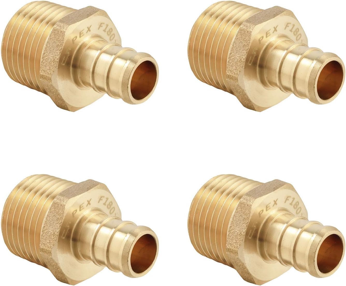 Amazon.com: 4 Pieces EFIELD Barb Crimp Pex 1/2 Inch x 1/2 Inch Male NPT ...