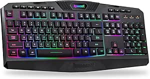 Amazon.com: Redragon K503 Gaming Keyboard, RGB LED Backlit, Multimedia ...
