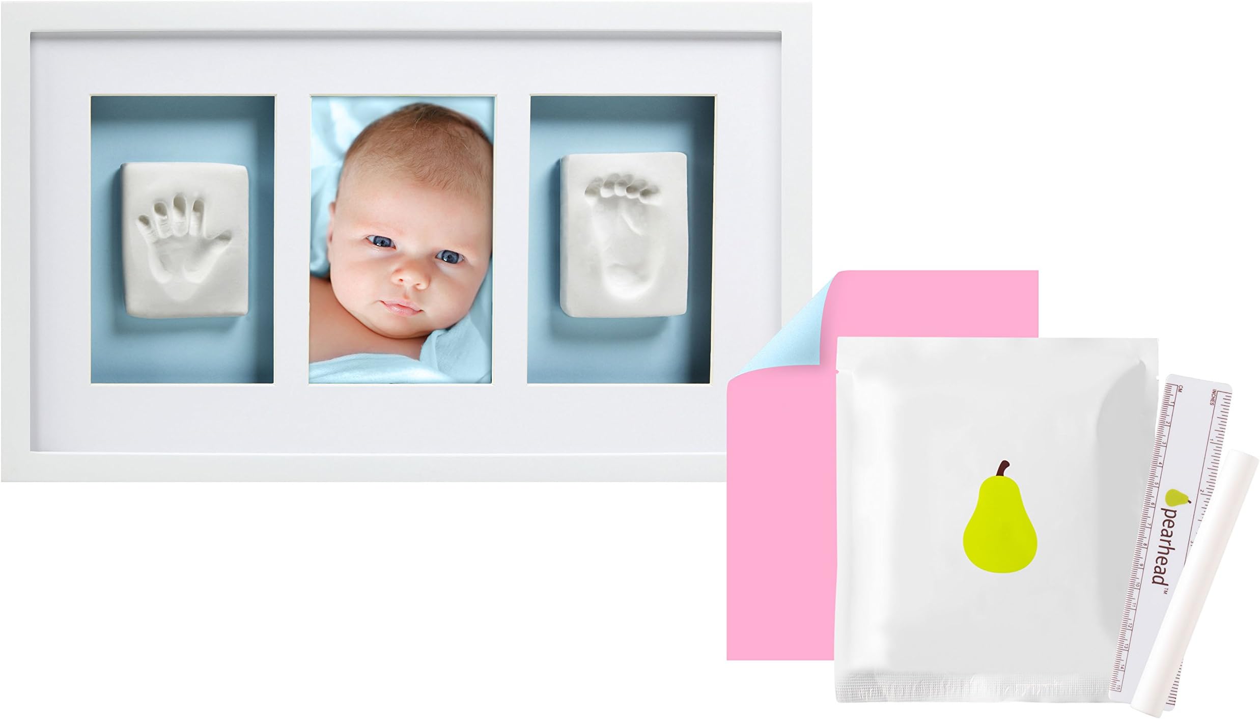 Pearhead Babyprints Newborn Baby Handprint and Footprint Deluxe Wall ...