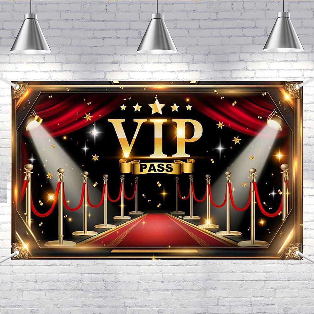 Amazon.com: Lofaris Red Carpet Event Banner for Star Catwalks Stage ...