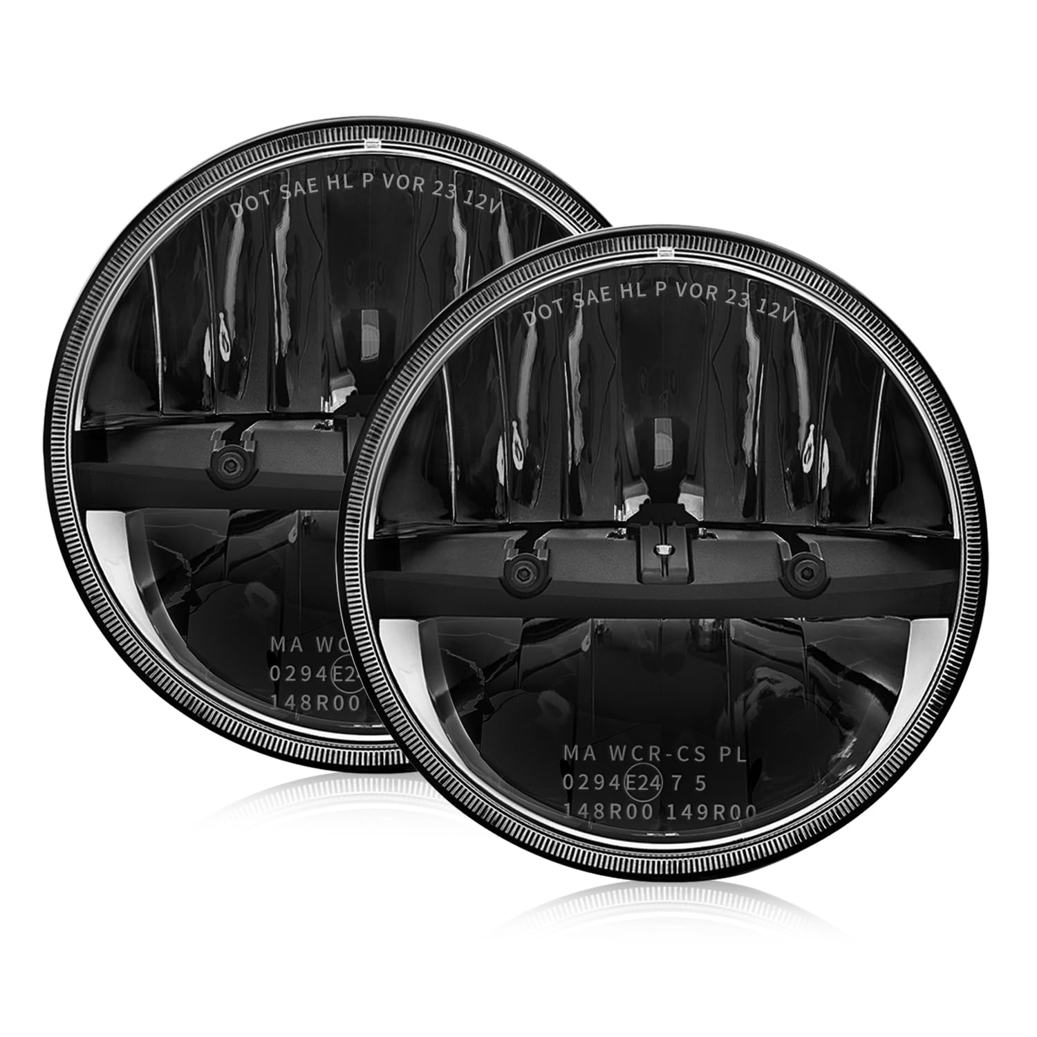 Snapklik.com : 7 Inch Round LED Headlights Assembly High And Low Beam ...