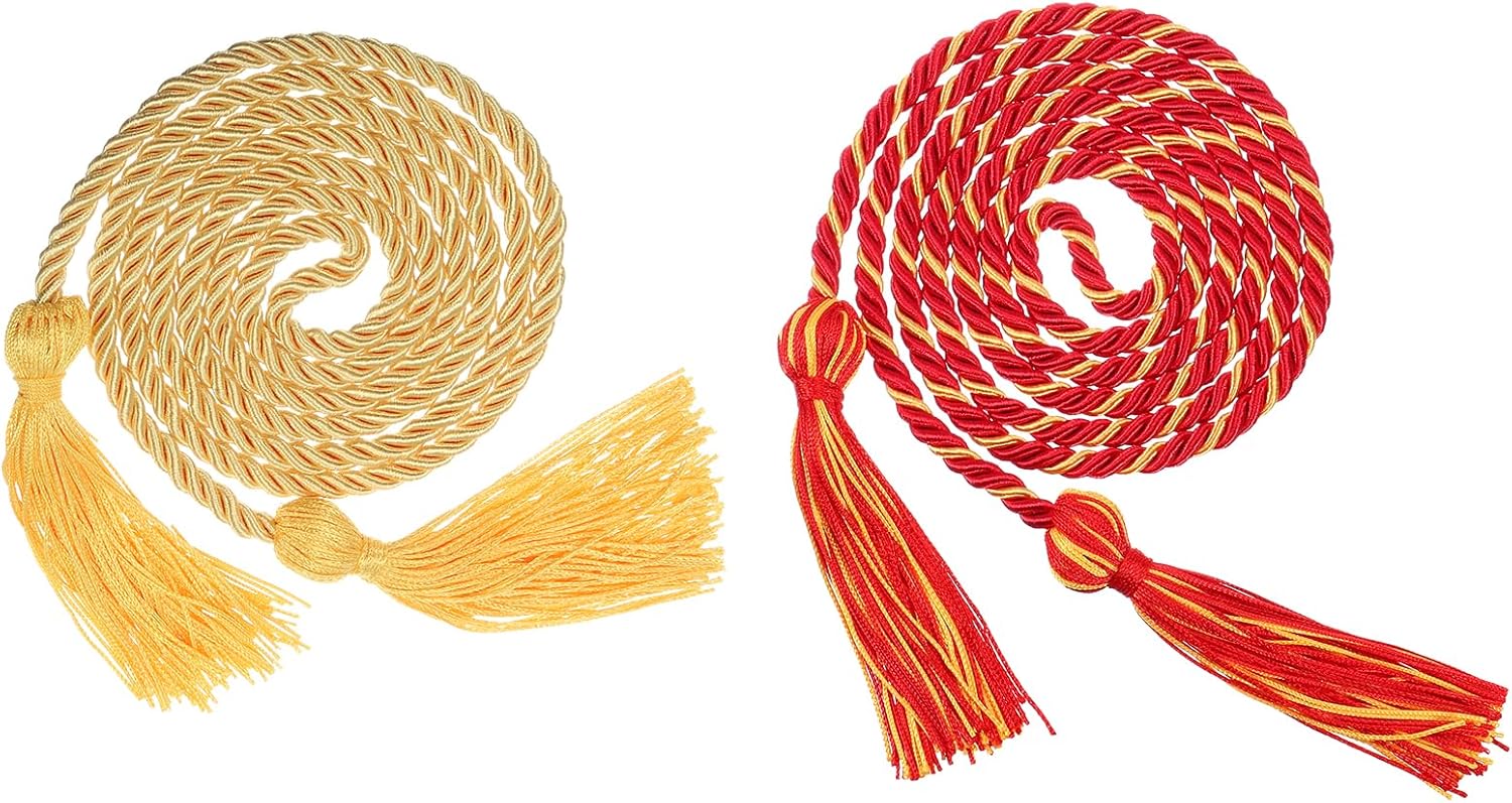 Amazon.com: uxcell 2Pcs Graduation Honor Cord 67" with Tassel Polyester ...