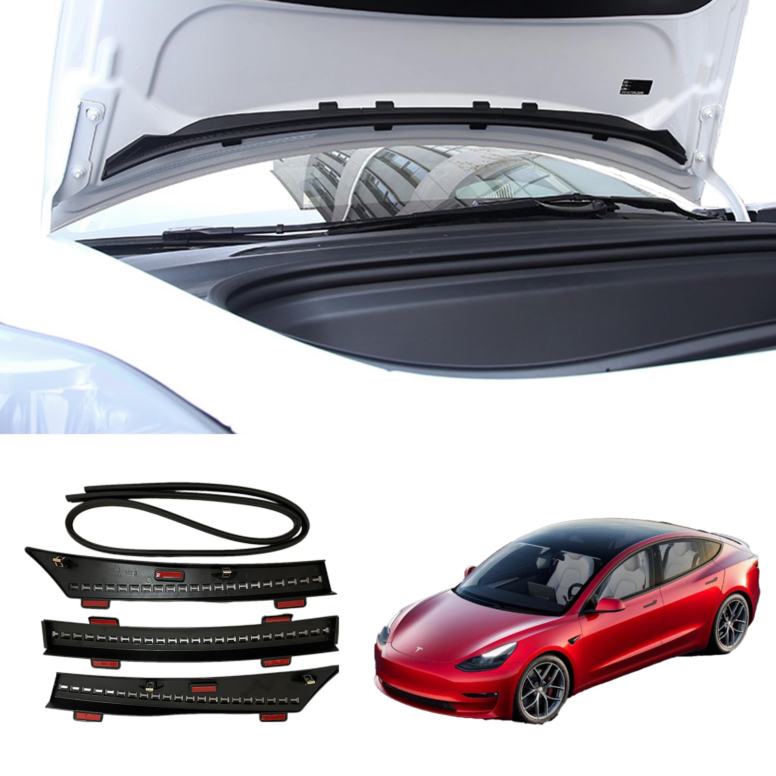Amazon.com: Relimodoz for Tesla Model 3 Hood Seal (2017-2024), Water ...