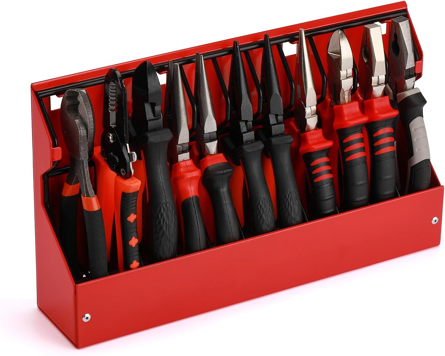CASOMAN Plier Organizer Rack, Pliers Cutters Organizer, Black/Red, 11 ...