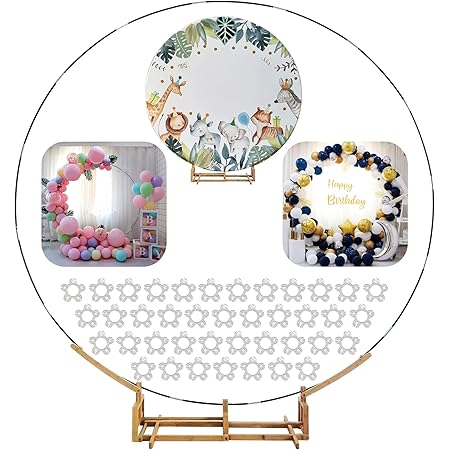 Amazon.com : Fogein 6.6ft Round Backdrop Stand, Stable Circle Balloon ...