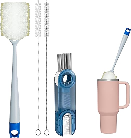 Amazon.com: 4 Pack Water Bottle Cleaner Brush Kit for Stanley, Cleaning ...