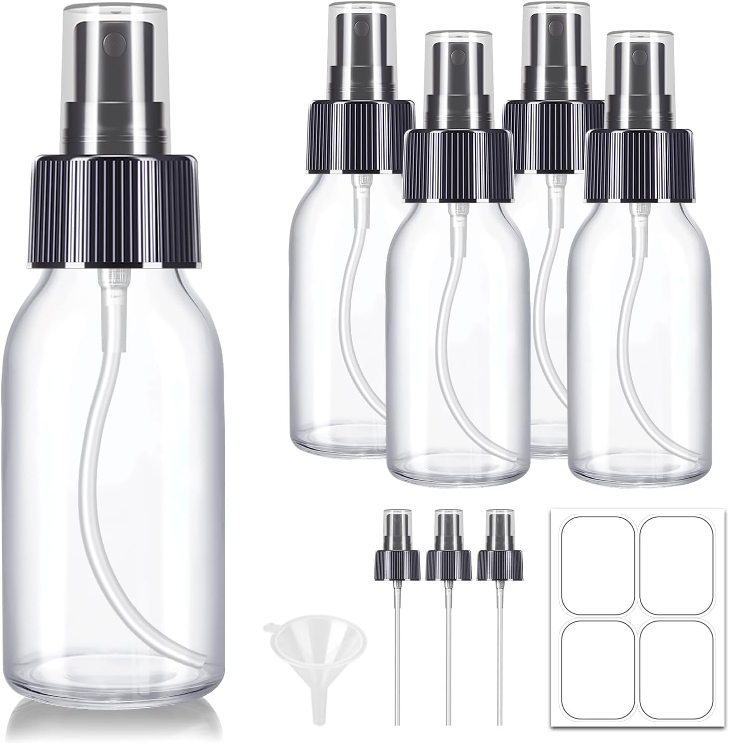 Amazon.com: Tecohouse Glass Spray Bottles 2 oz, 5 Pack Small Glass ...