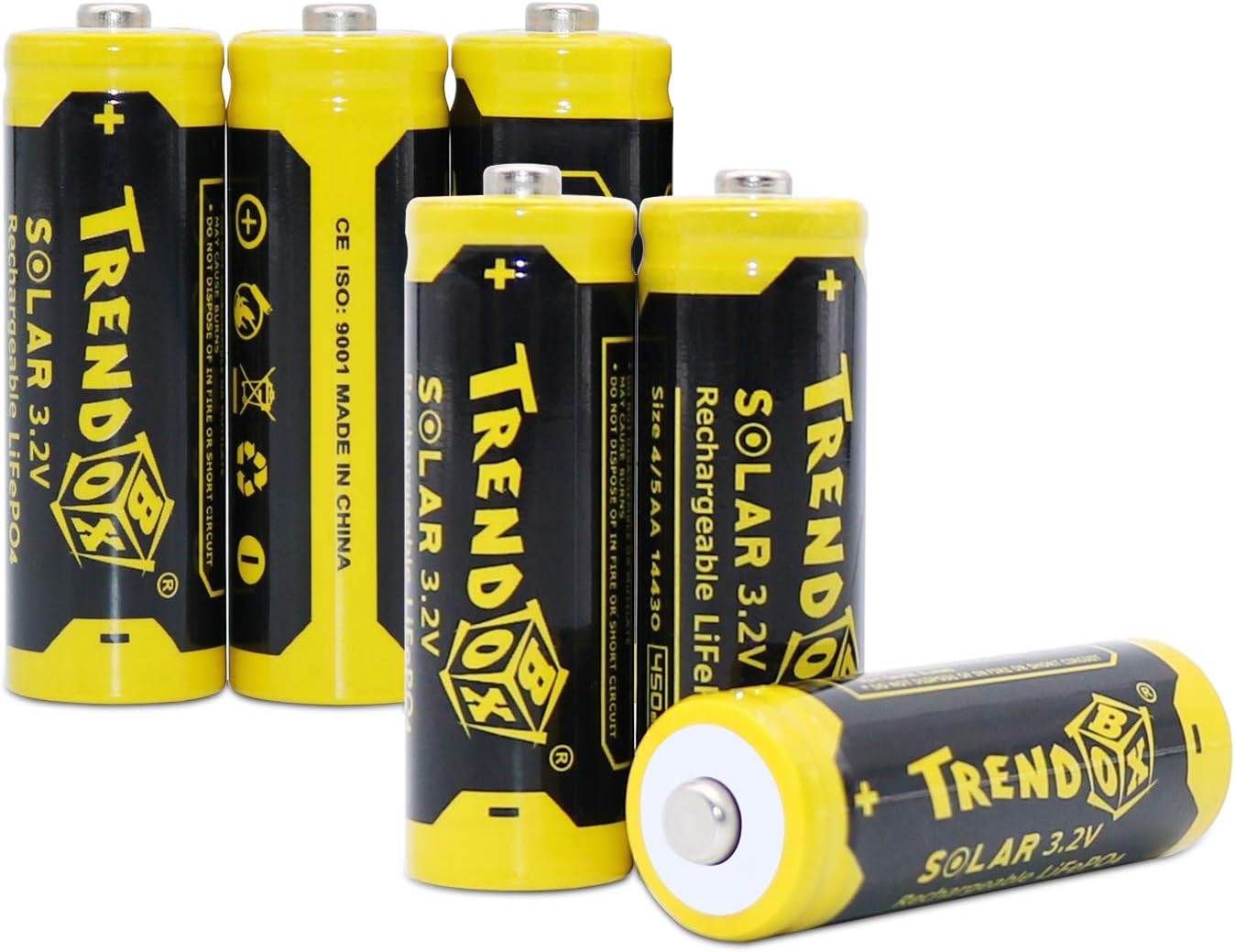 Amazon.com: Taken 14430 3.2 Volt Rechargeable Solar Battery, 3.2V ...