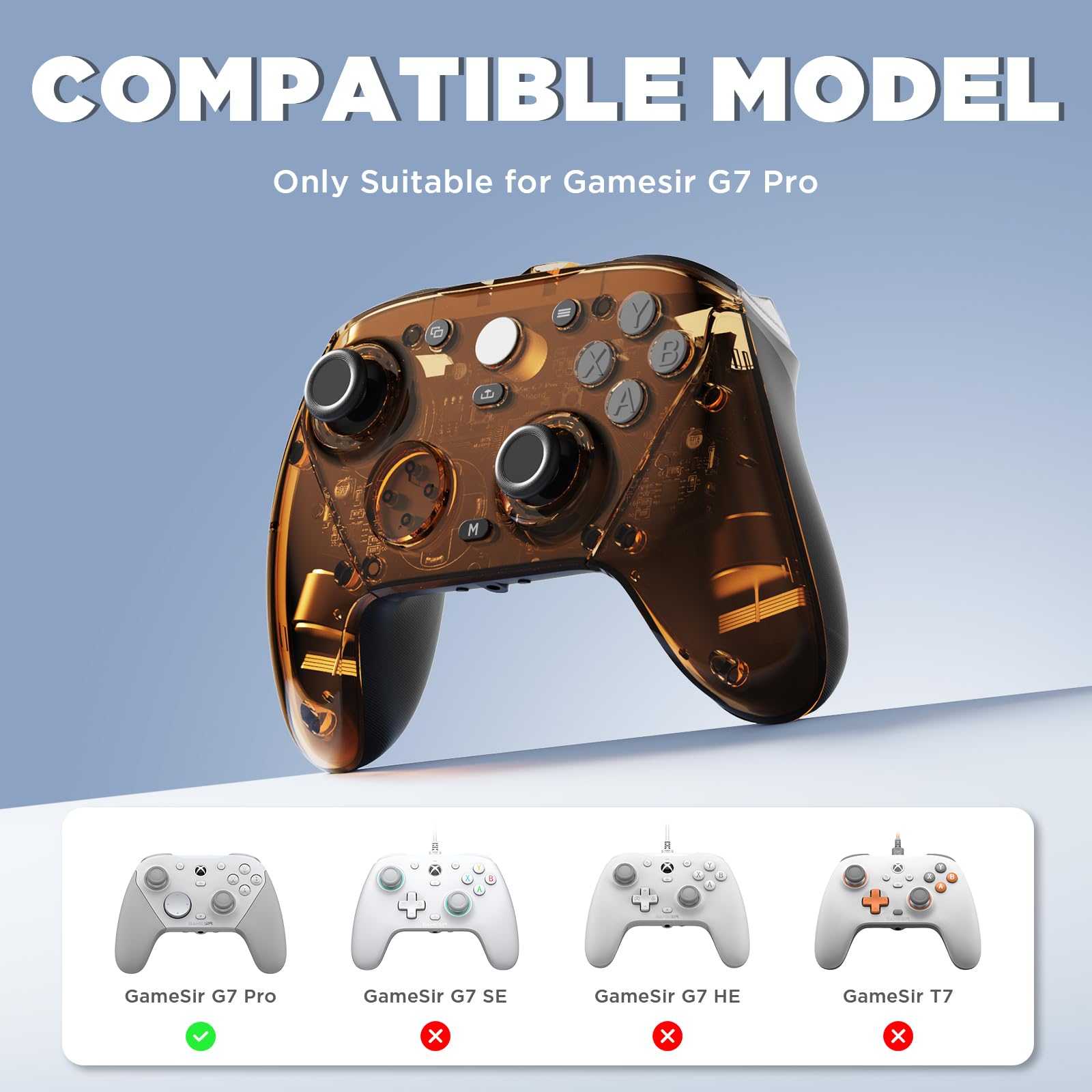 Snapklik.com : Magnetic Clear Faceplates For GameSir G7 Pro, Swappable ...