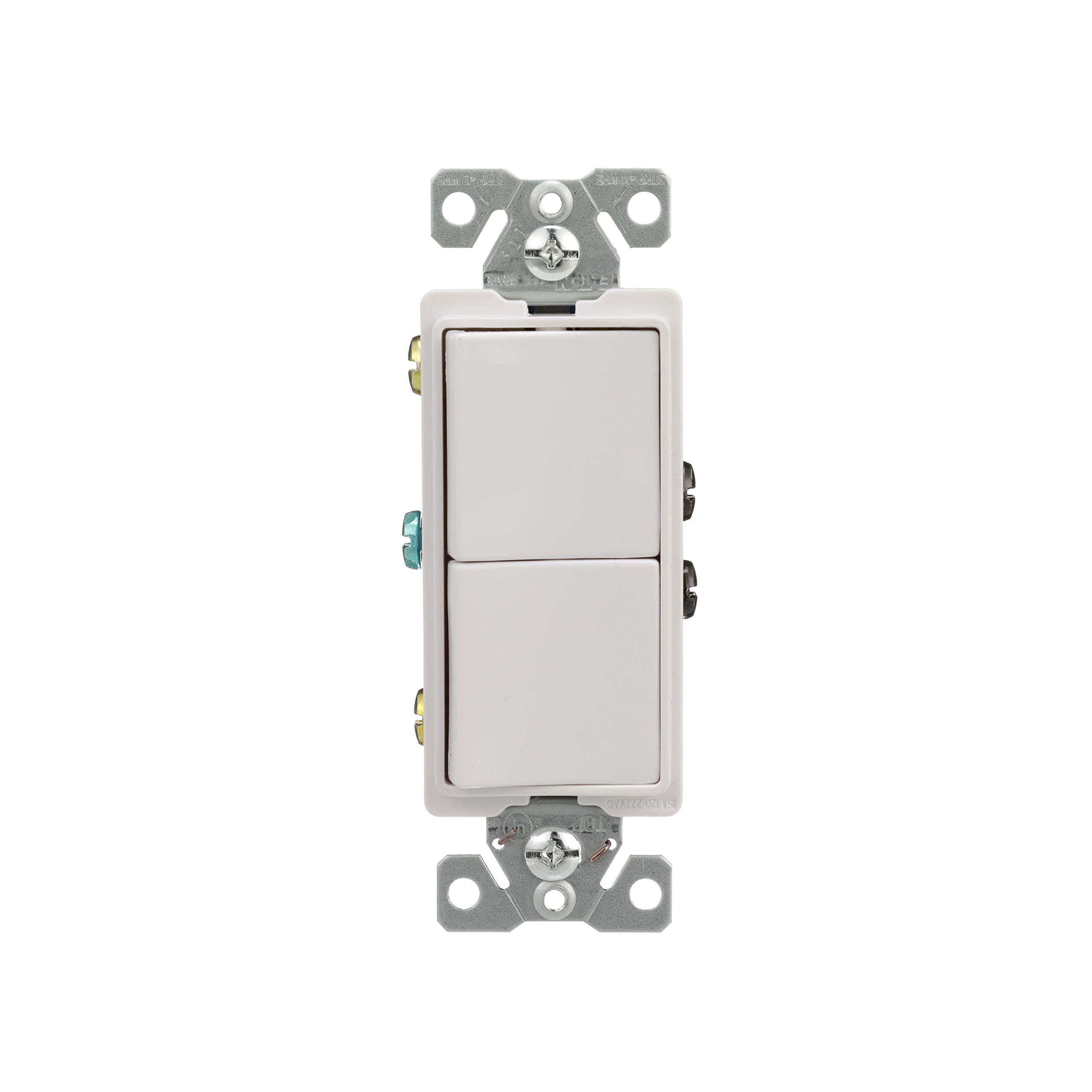 Amazon.com: EATON 7728W-SP Single-Pole Combination Switches, White ...
