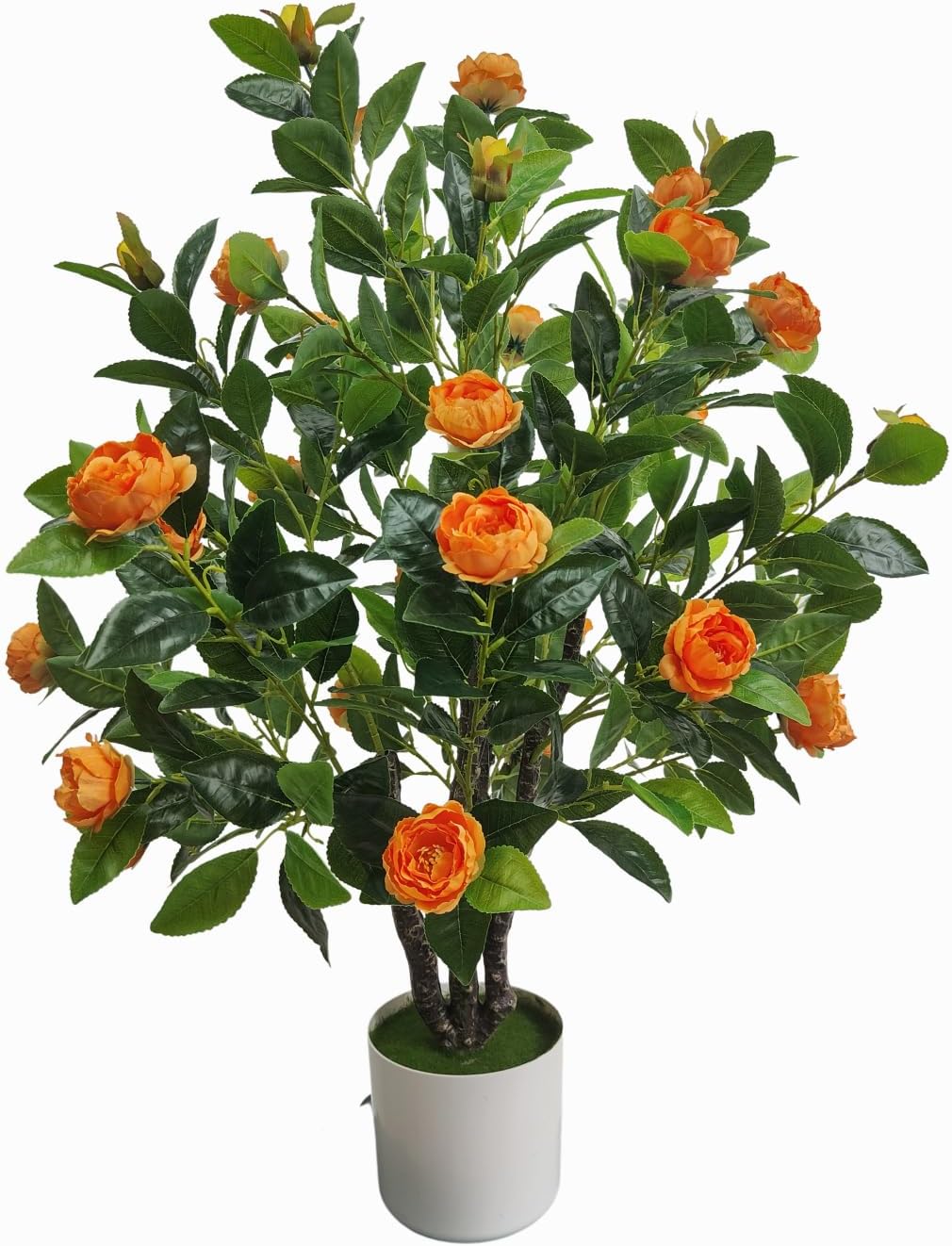 Amazon.com: Gresorth 4Feet Fake Orange Tree Artificial Green Plant ...