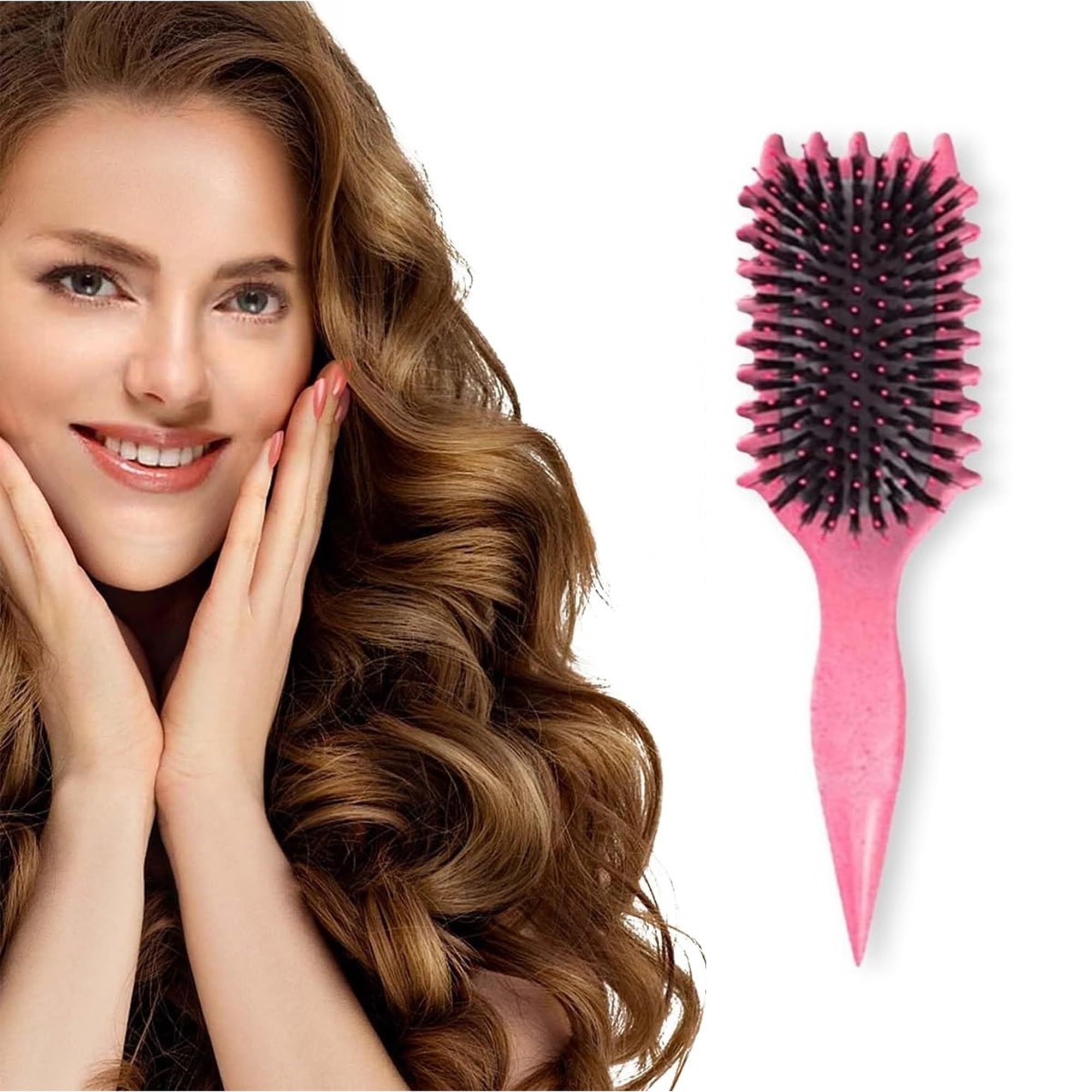 Amazon.com : Curl Defining Brush 2024 Newest Boar Bristle Hair Brush ...