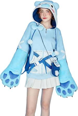 Amazon.com: Goodnight Pajamals Polar Bear Popo Paw Hoodie White and Sky ...