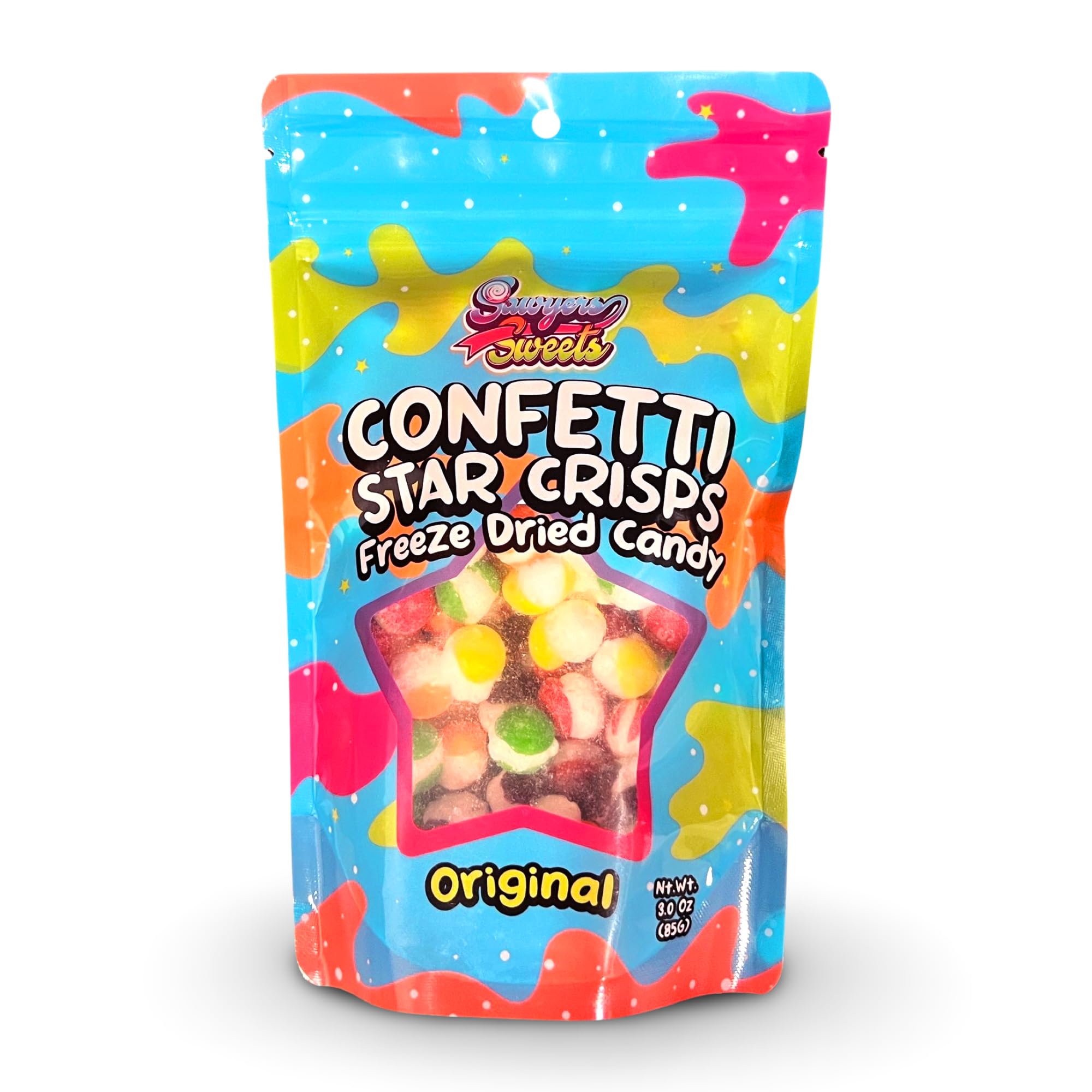 Amazon.com : Freeze Dried Candy Confetti Star Crisps - 3 oz of Cosmic ...
