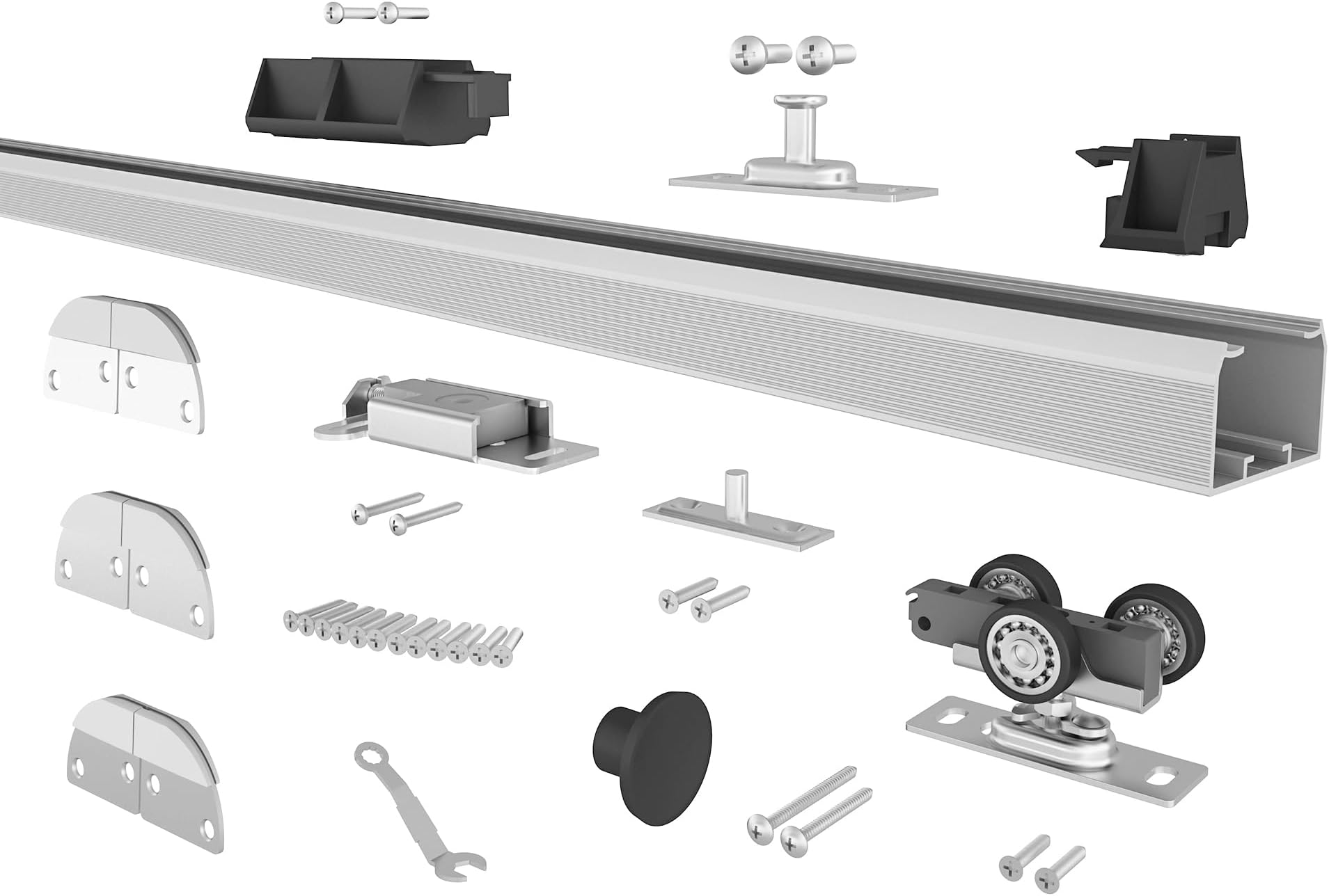 96 inch Bifold Door Hardware Kit, Bifold Door Track 96 inch for 4 Doors ...