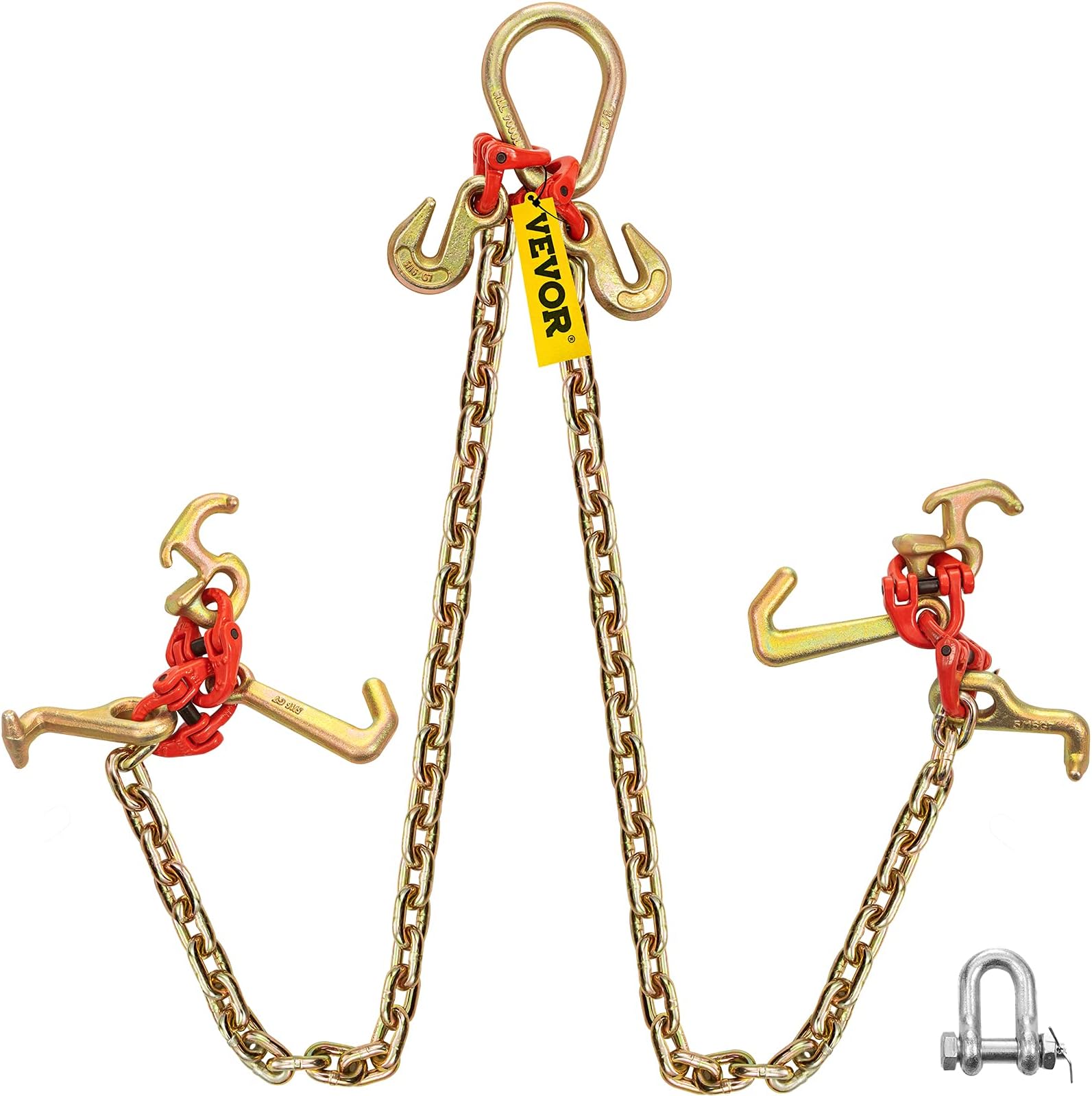 Amazon.com: VEVOR V Bridle Chain, 5/16 in x 2 ft Tow Chain Bridle ...