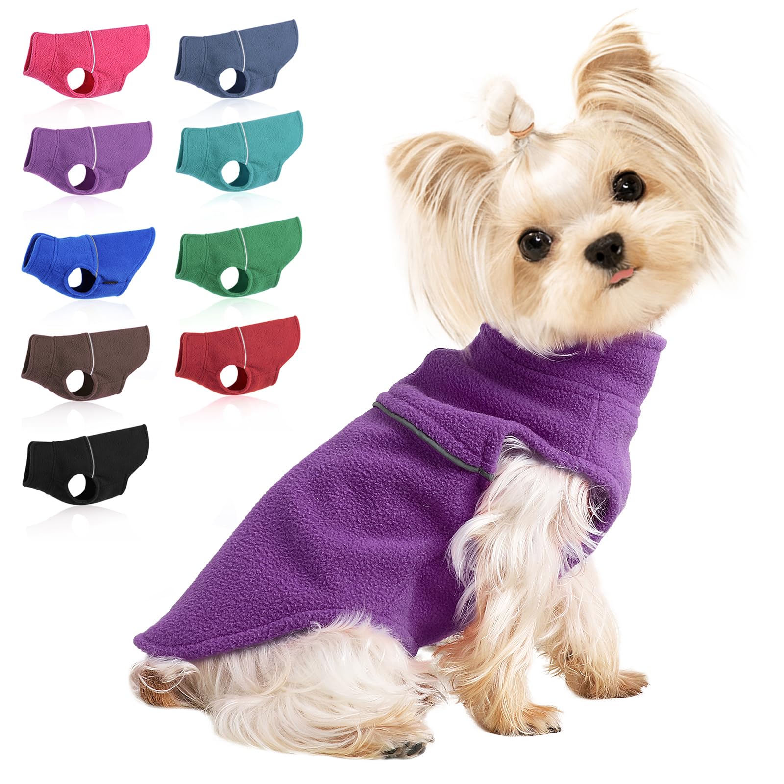 Amazon.com : Dog Jackets for Small Dogs Fleece Vest Dog Sweater Warm ...