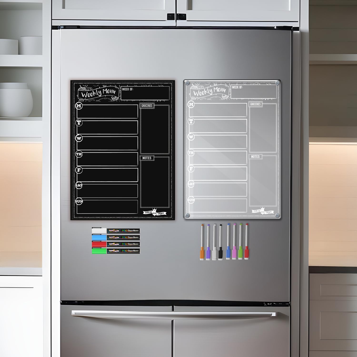 Amazon.com : Magnetic Dry Erase Menu Board for Fridge and Acrylic ...