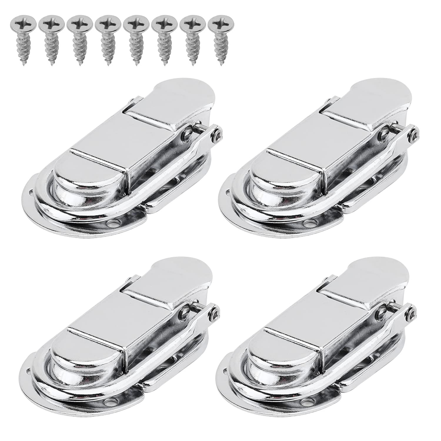 MroMax 4Pcs Suitcase Lock Hasp 2.44" x 1.3" (LxW) Modern Latch Iron ...