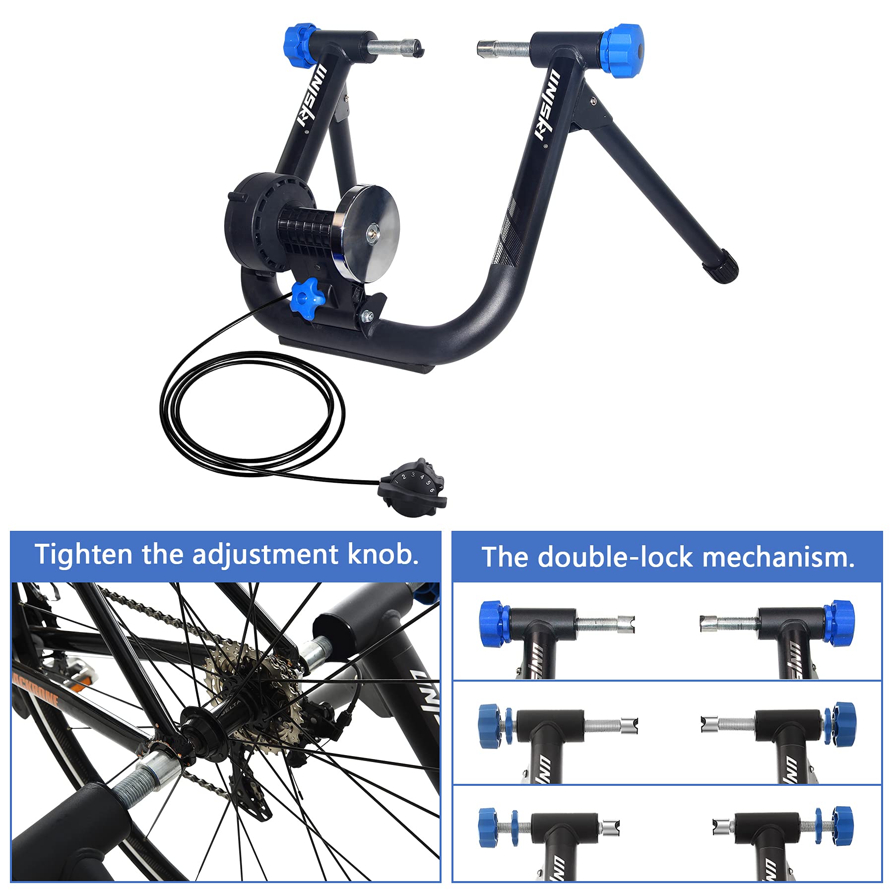 Snapklik.com : Unisky Bike Trainer Stand Indoor Riding Steel Heavy Duty ...