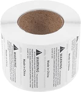 Amazon.com : 1000pcs Suffocation Warning Label Shipping Labels ...