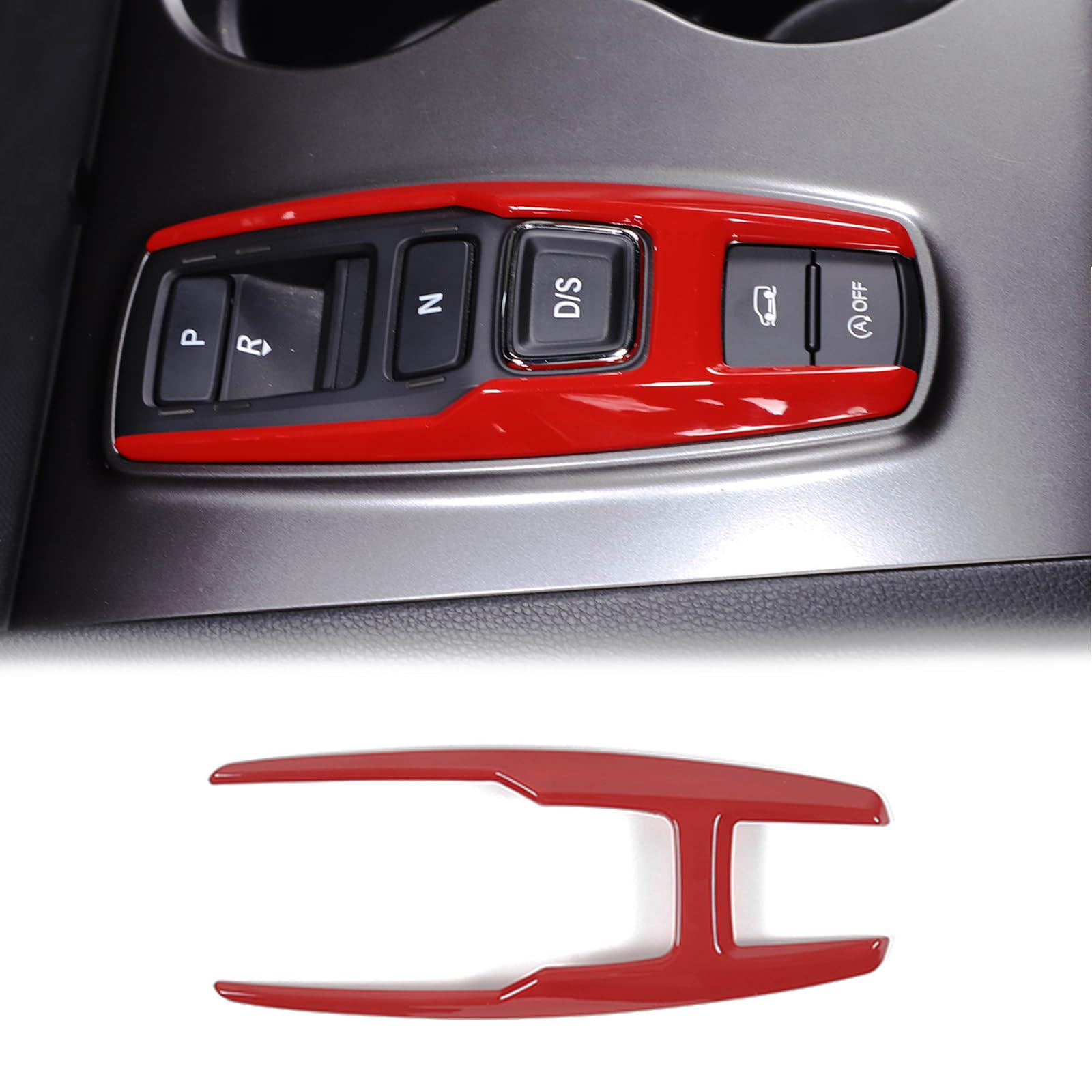 Carbon Fiber Style Honda Trim TINKI Gear Shift Button Frame Trim For ...
