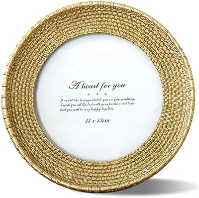 Amazon.com - GIFTY GIFTY Circular Silver Jeweled Photo Frame / 5x5 In ...