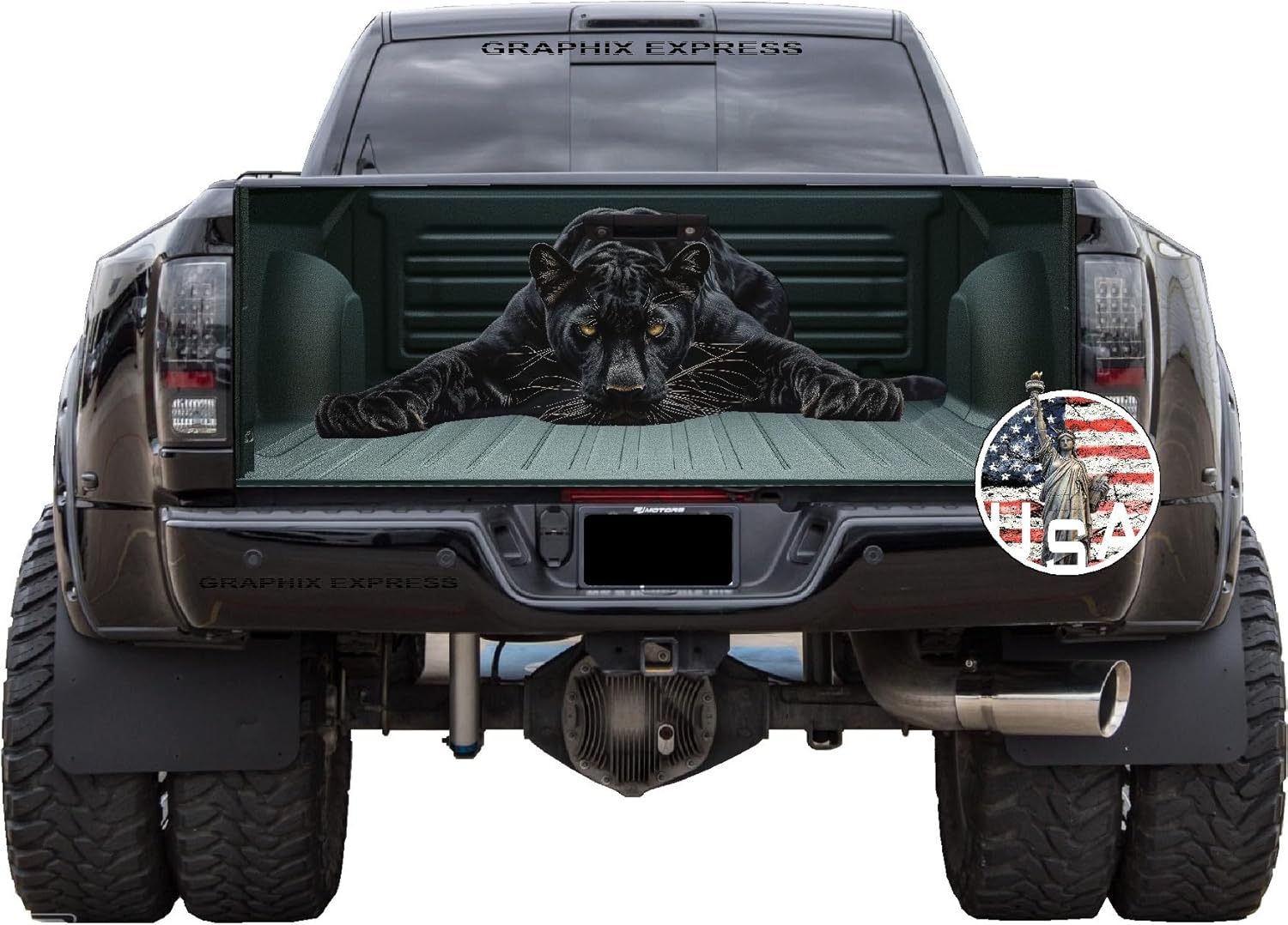 Amazon.com: GRAPHIX EXPRESS Tailgate Wrap - Black Panther Decal for ...