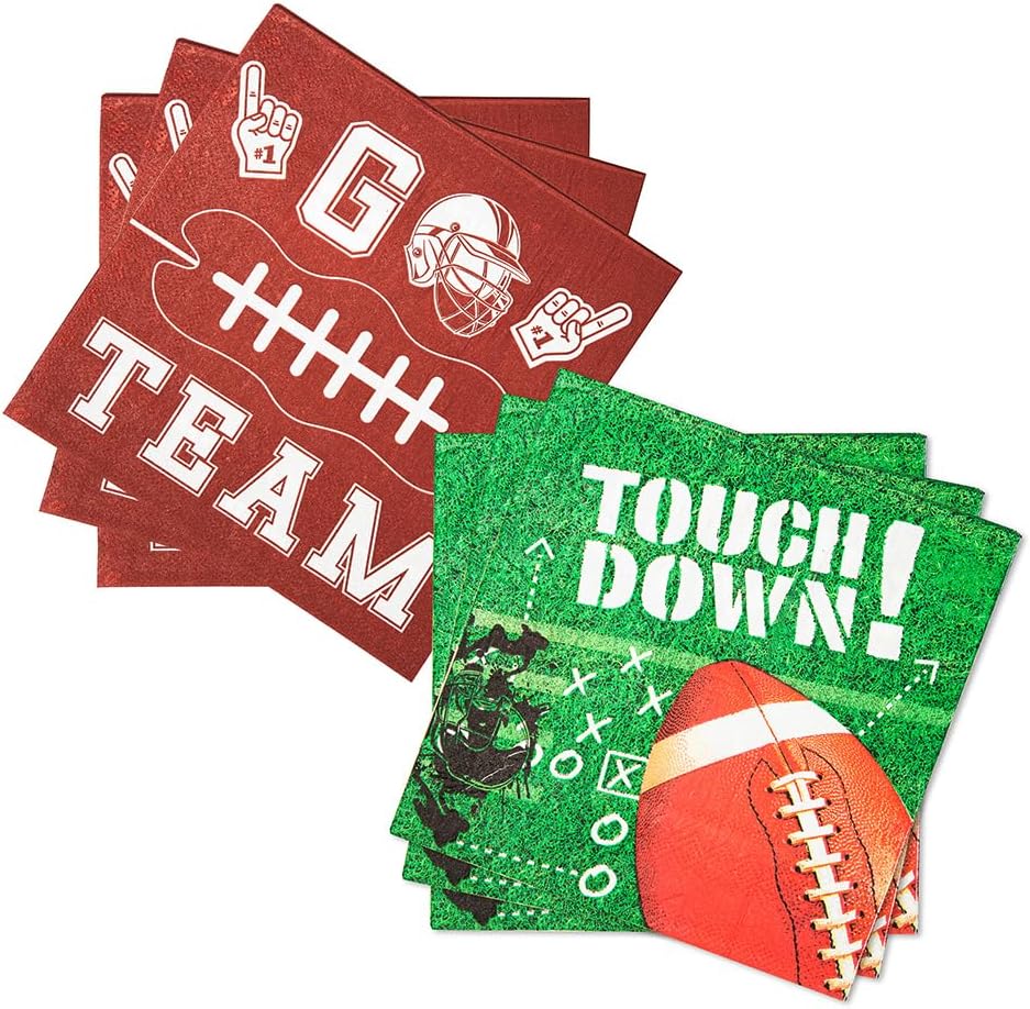 Amazon.com: Qyeahkj 120pcs Football Party Napkins Supplies Disposable ...