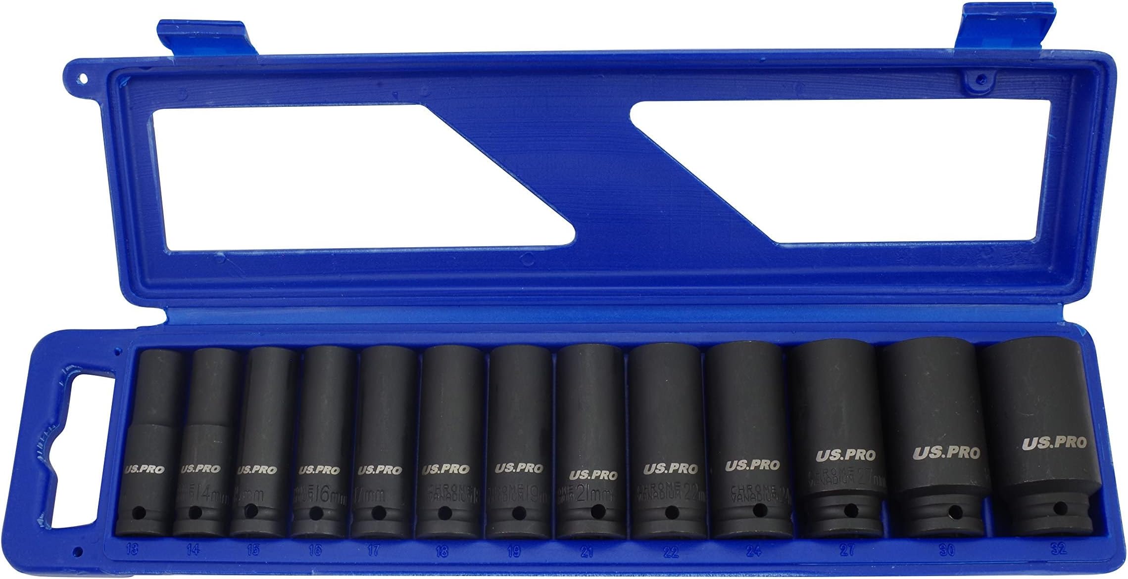 Draper 35519 Expert Deep Impact Socket, 1/2" Square Drive, 32mm , Blue ...